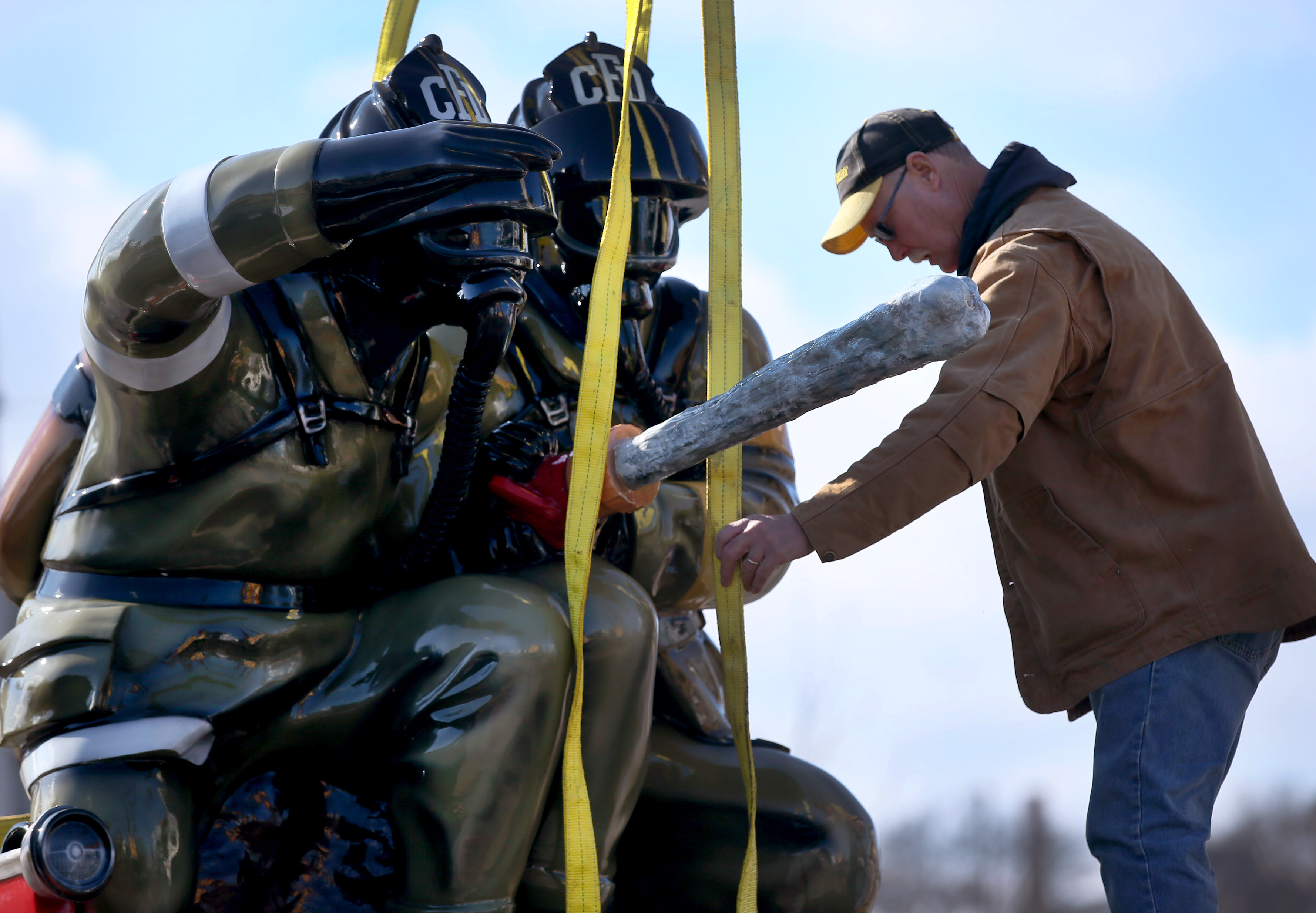 Cleveland Firefighters Memorial figures restored and installed ...