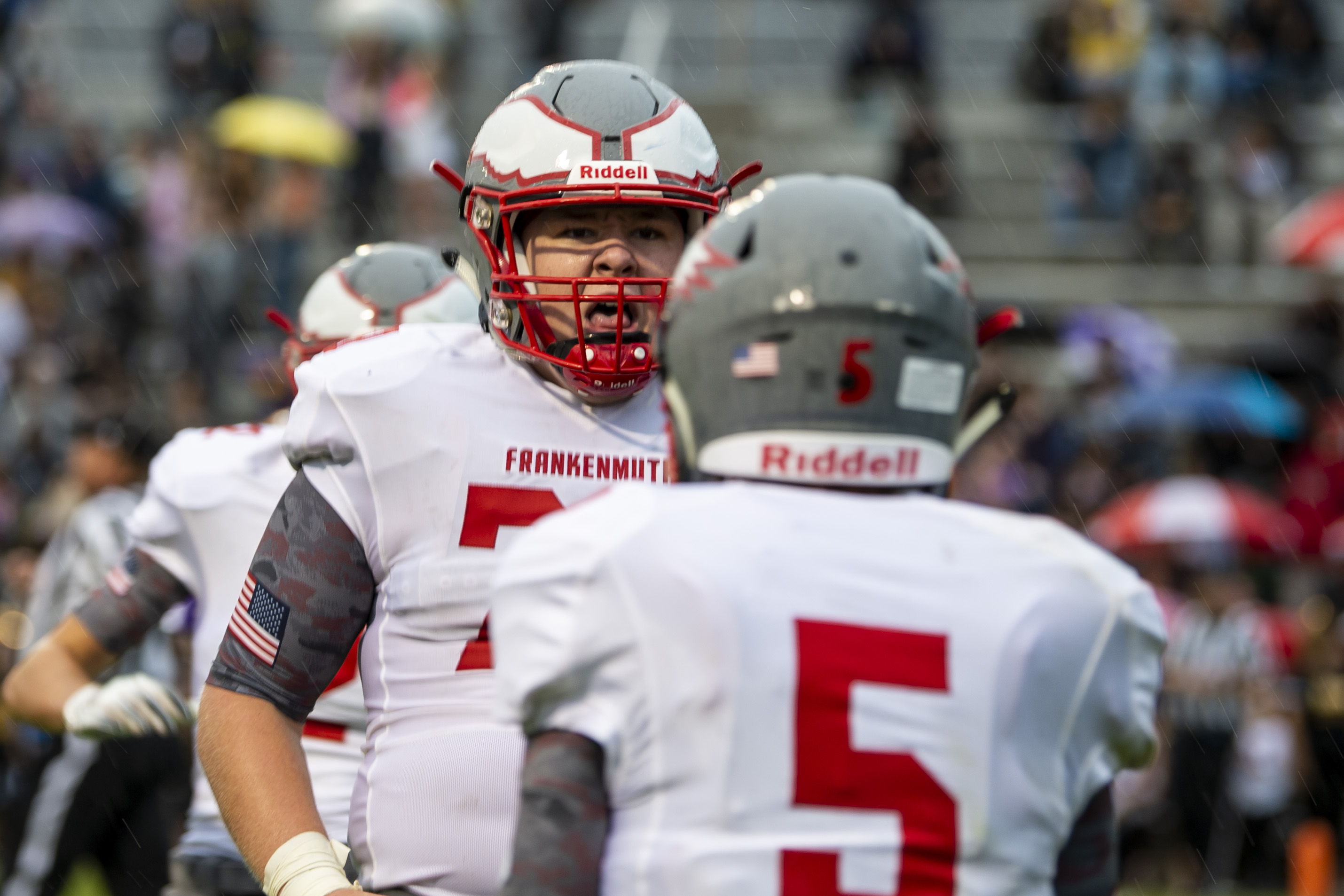 Frankenmuth football takes on Bay City Central in rainy first game of ...