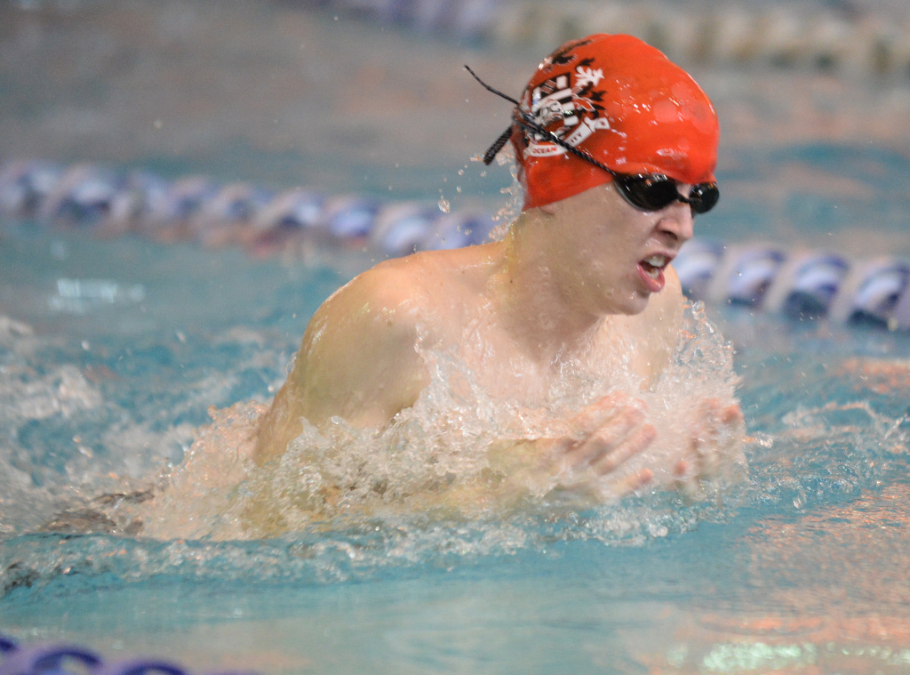 Mainland vs. Ocean City boys swimming, Group B South Sectional Final ...