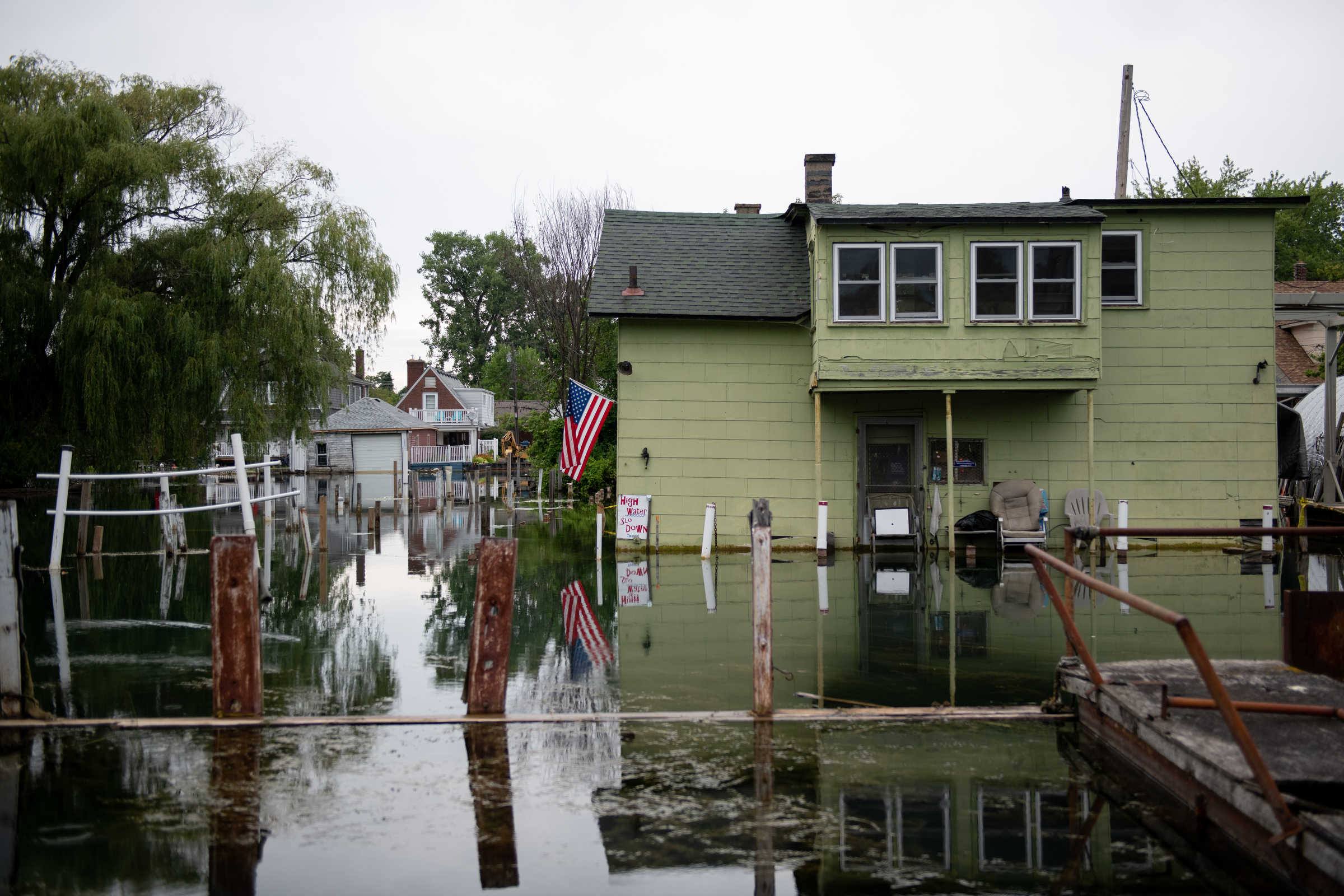 Detroit's canal residents struggling with high water levels 3 months ...