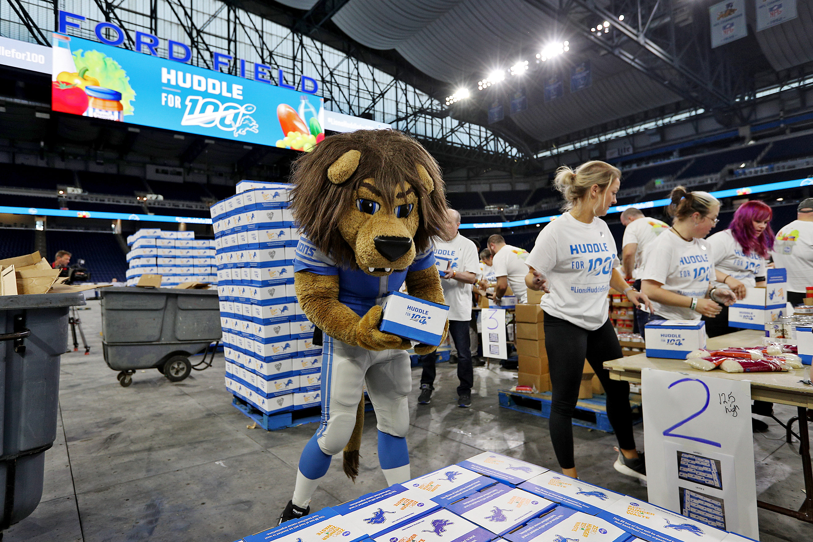 Lions "Huddle for 100" - October 10, 2019 - mlive.com