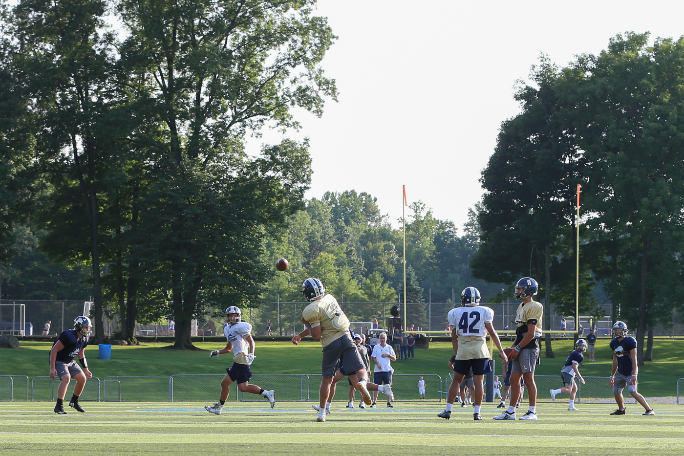 Pope John football practice/headshots. - nj.com