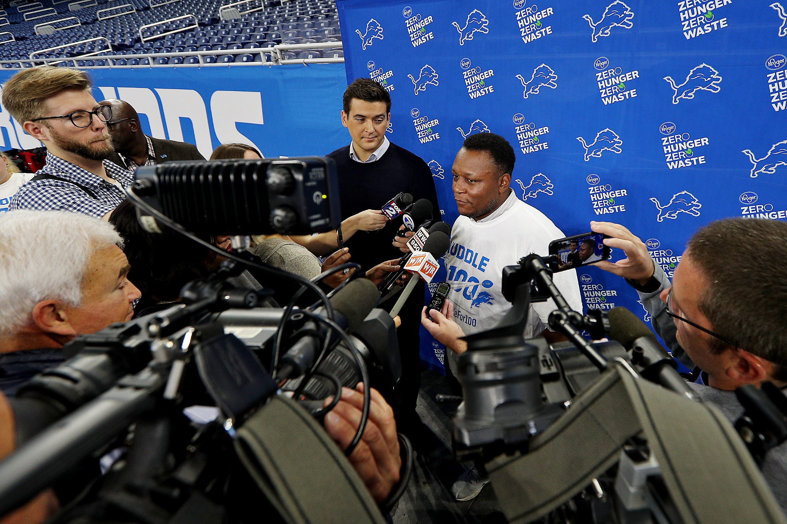 Lions "Huddle for 100" - October 10, 2019 - mlive.com