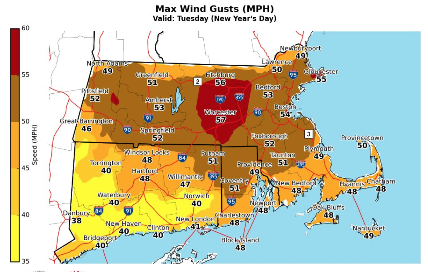 Winter weather and high winds expected New Year's Eve into New Year's ...