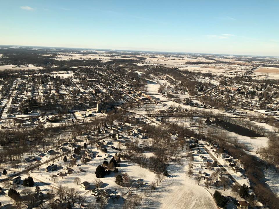Portland ice jam aerial - mlive.com