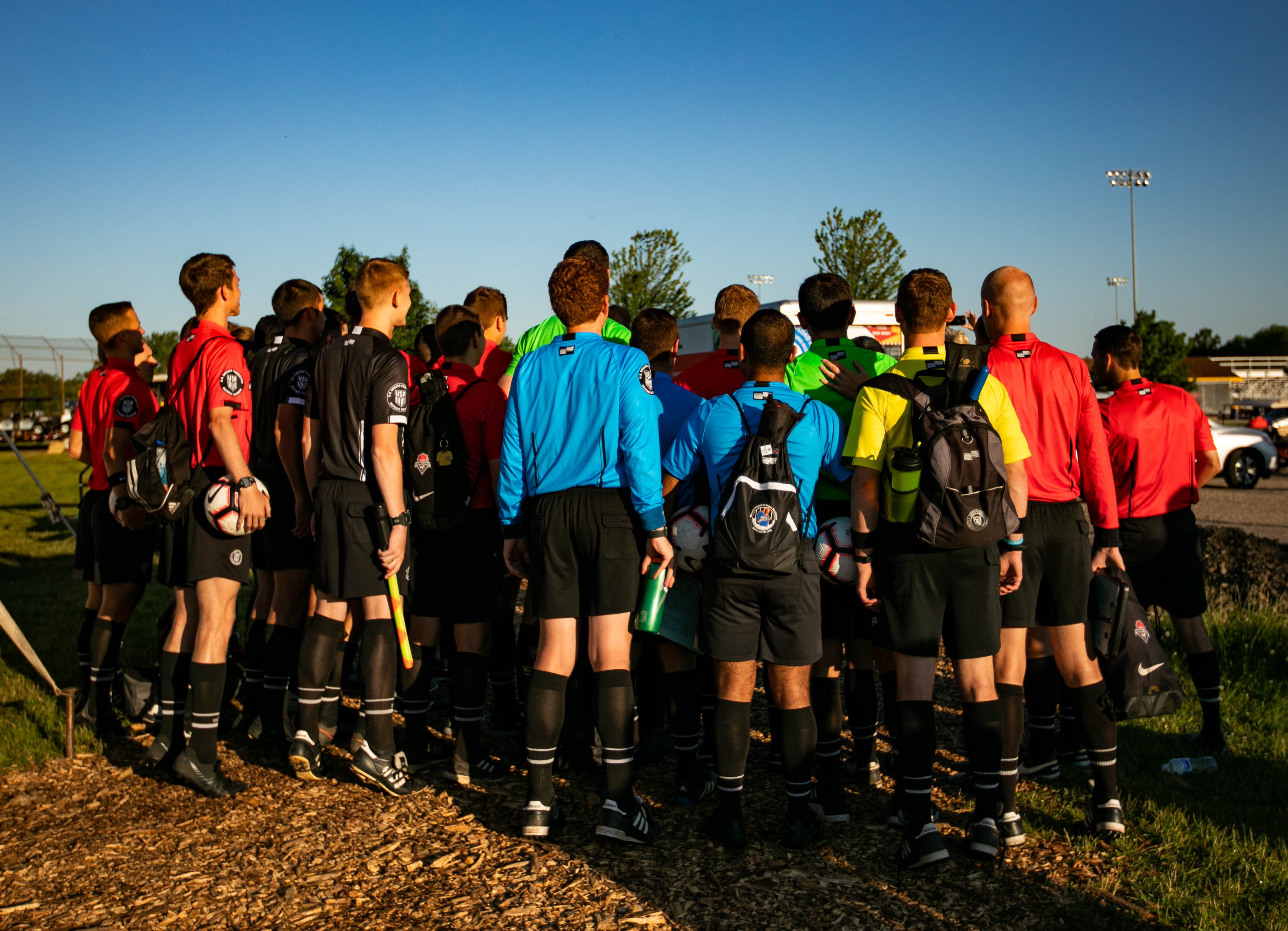 Soccer referees compete on the field alongside players for a spot to ...