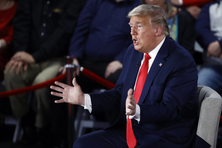 President Donald Trump Fox News Channel town hall in Scranton ...