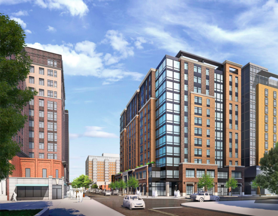 Initial design plans for 13-story high-rise called Vic Village South ...