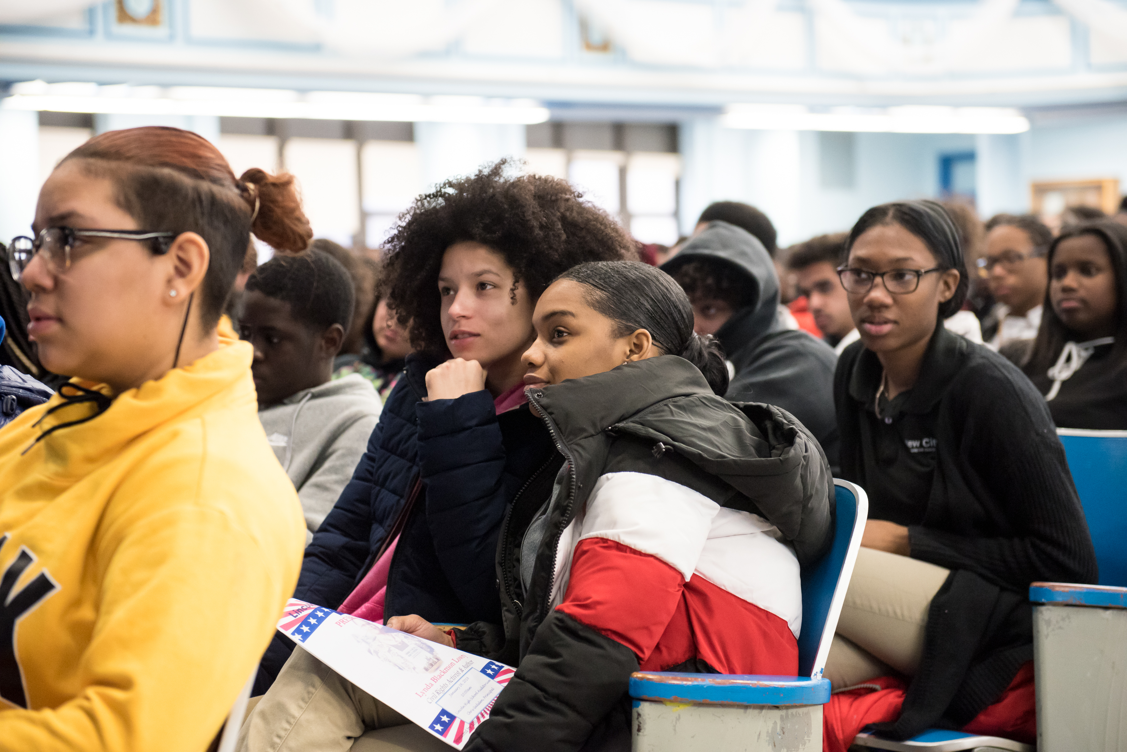 Civil rights activist Lynda Blackmon Lowery speaks at Lincoln High ...