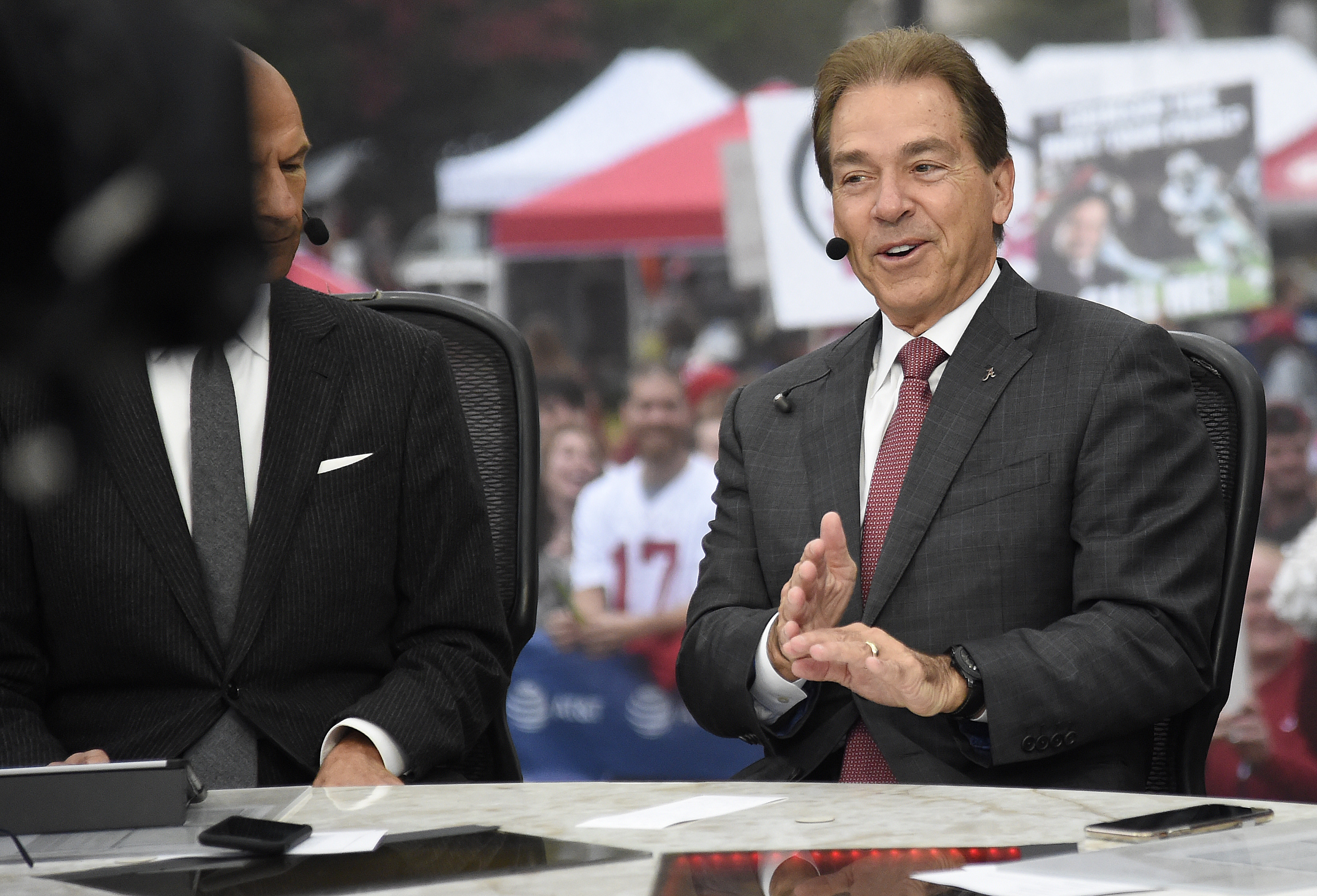 Nick Saban at 'SEC Nation' Iron Bowl 2018 - al.com