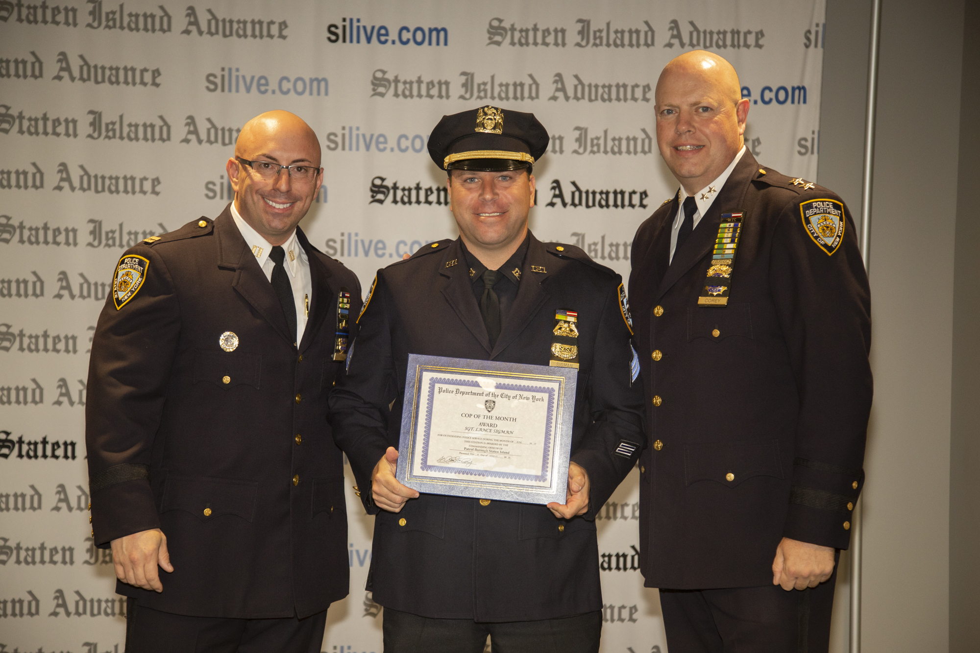 Cops honored at Police Officer of the Month ceremony - silive.com