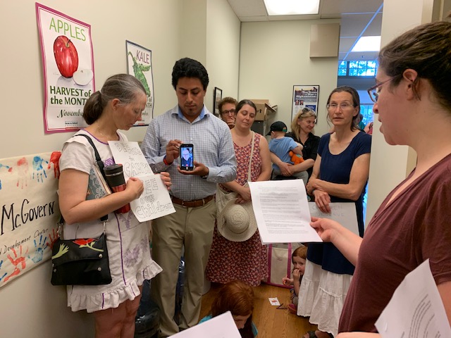 #CloseTheCamps protest at Congressman Jim McGovern's Northampton office ...