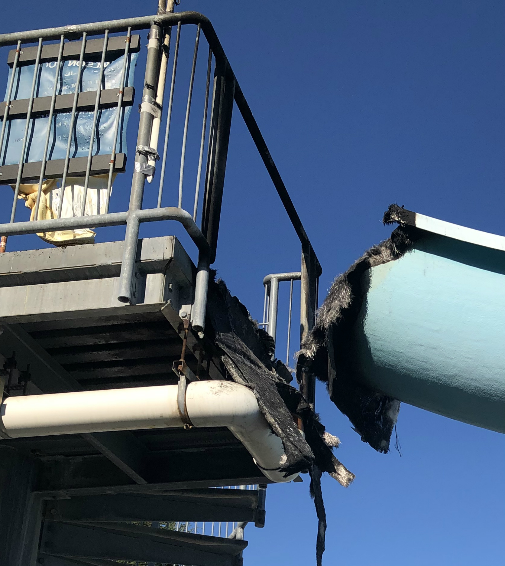 Wilson Outdoor Pool slide destroyed by vandals - oregonlive.com