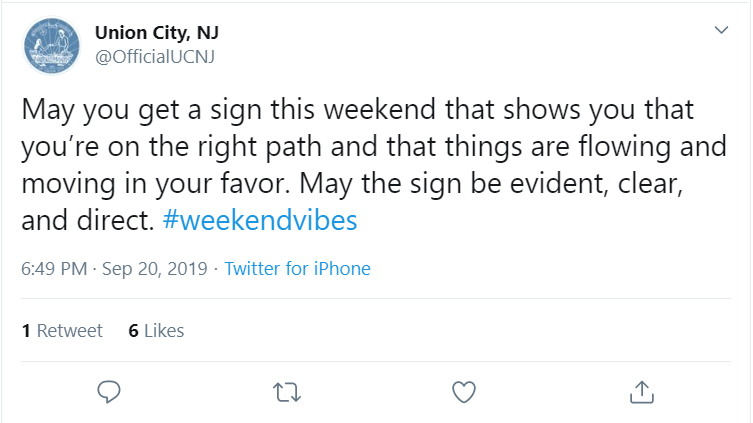 Union City Twitter account goes inspirational - nj.com