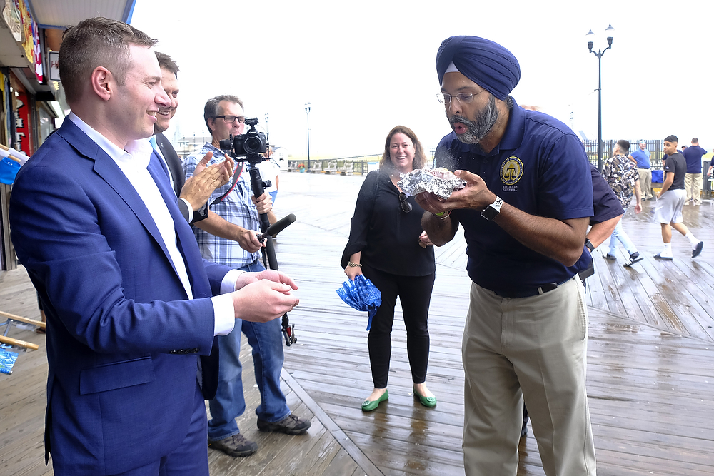 Attorney Gen. Grewal at Seaside Heights boardwalk - nj.com