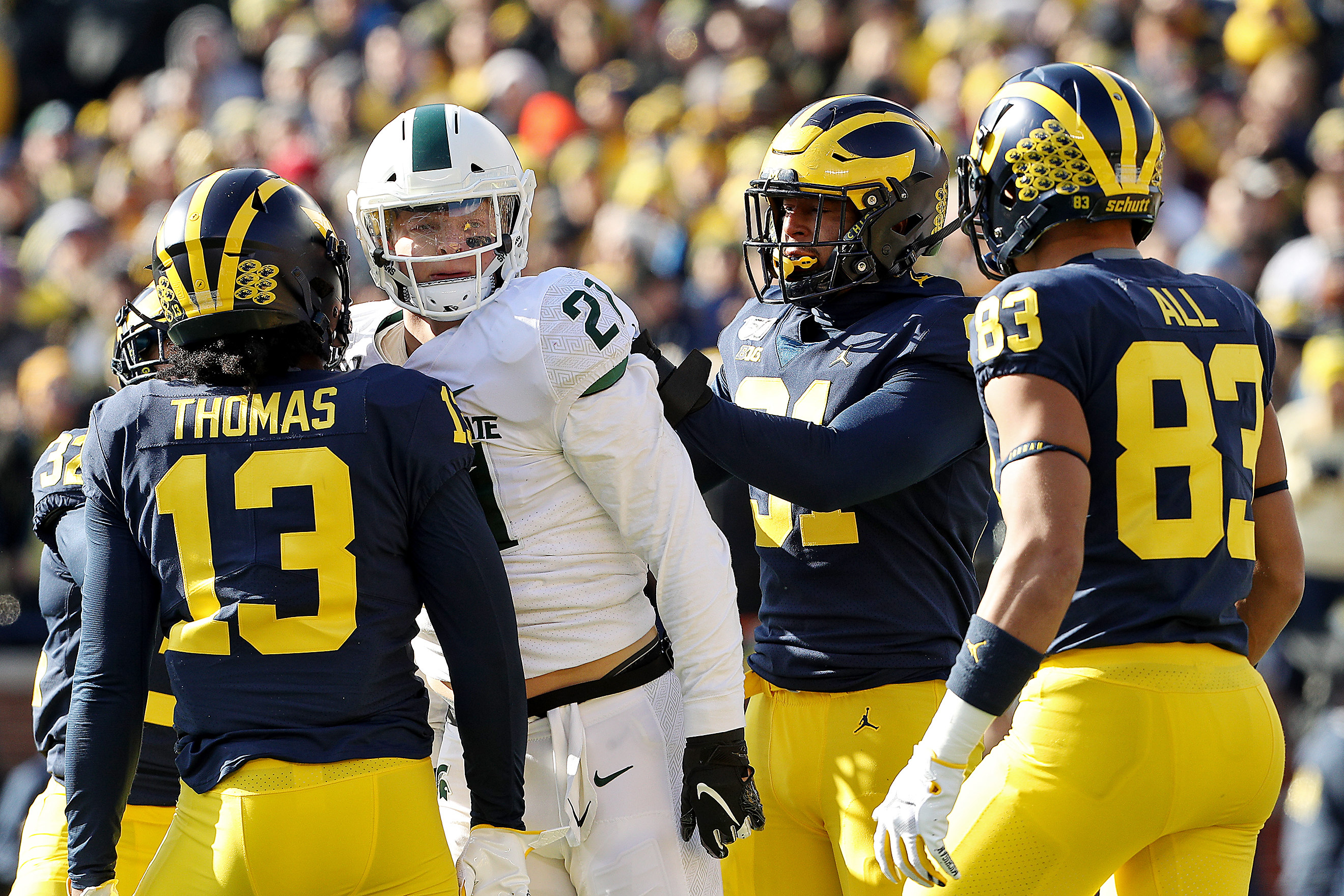 College football: Michigan vs. Michigan State - November 16, 2019 ...