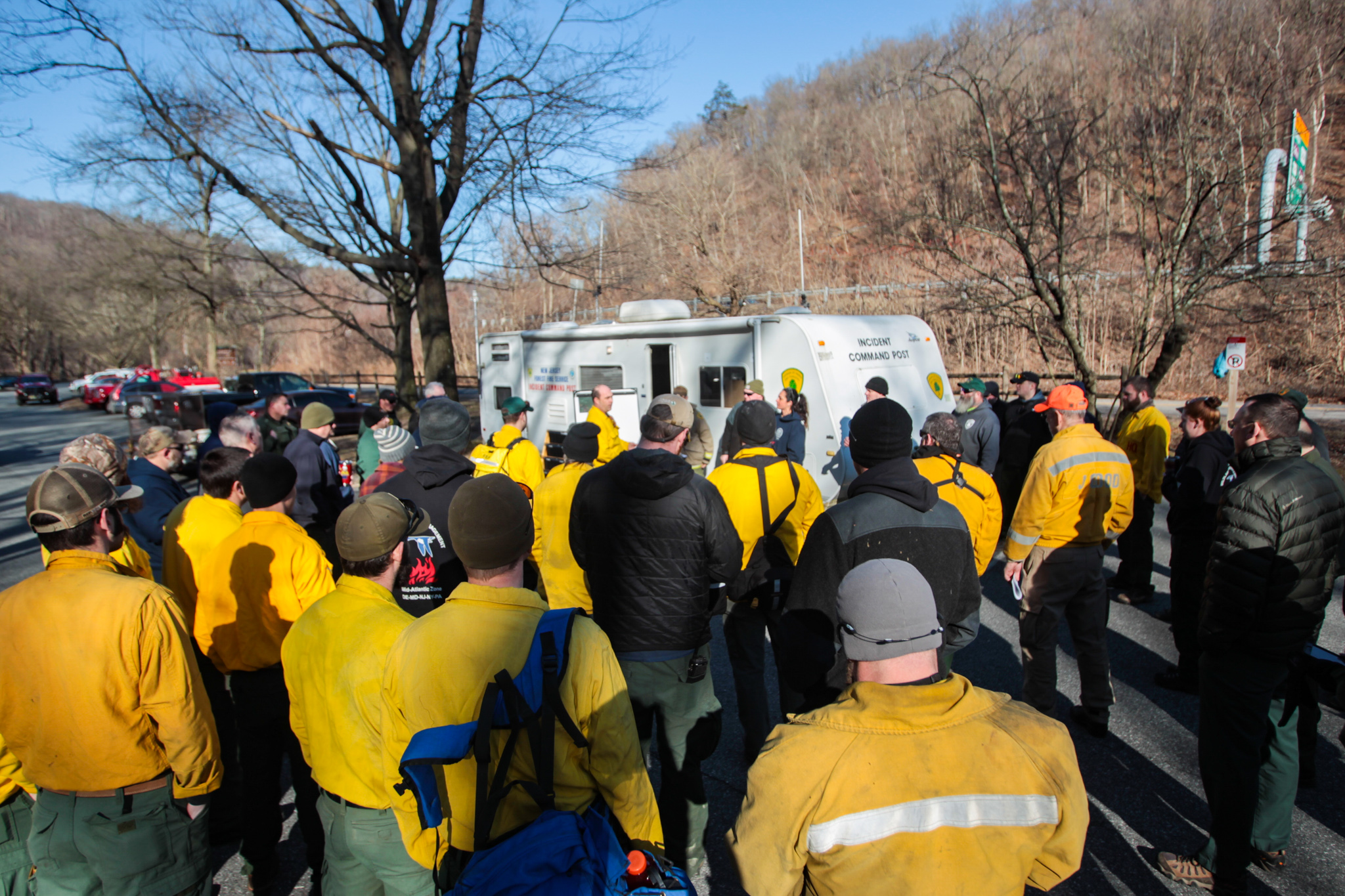 Delaware Water Gap forest fire Feb. 24, 2020 - lehighvalleylive.com