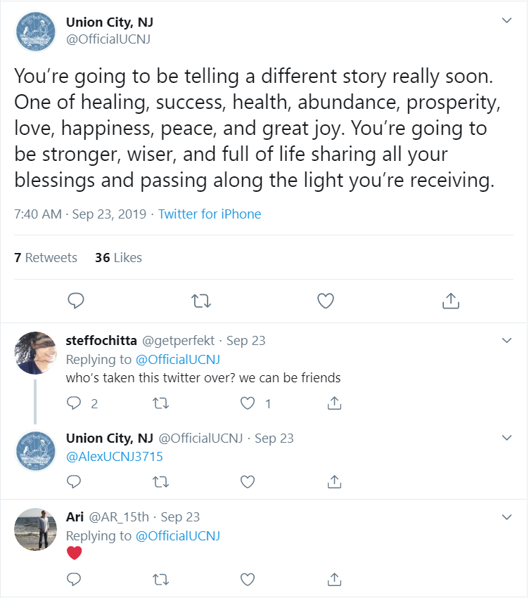 Union City Twitter account goes inspirational - nj.com