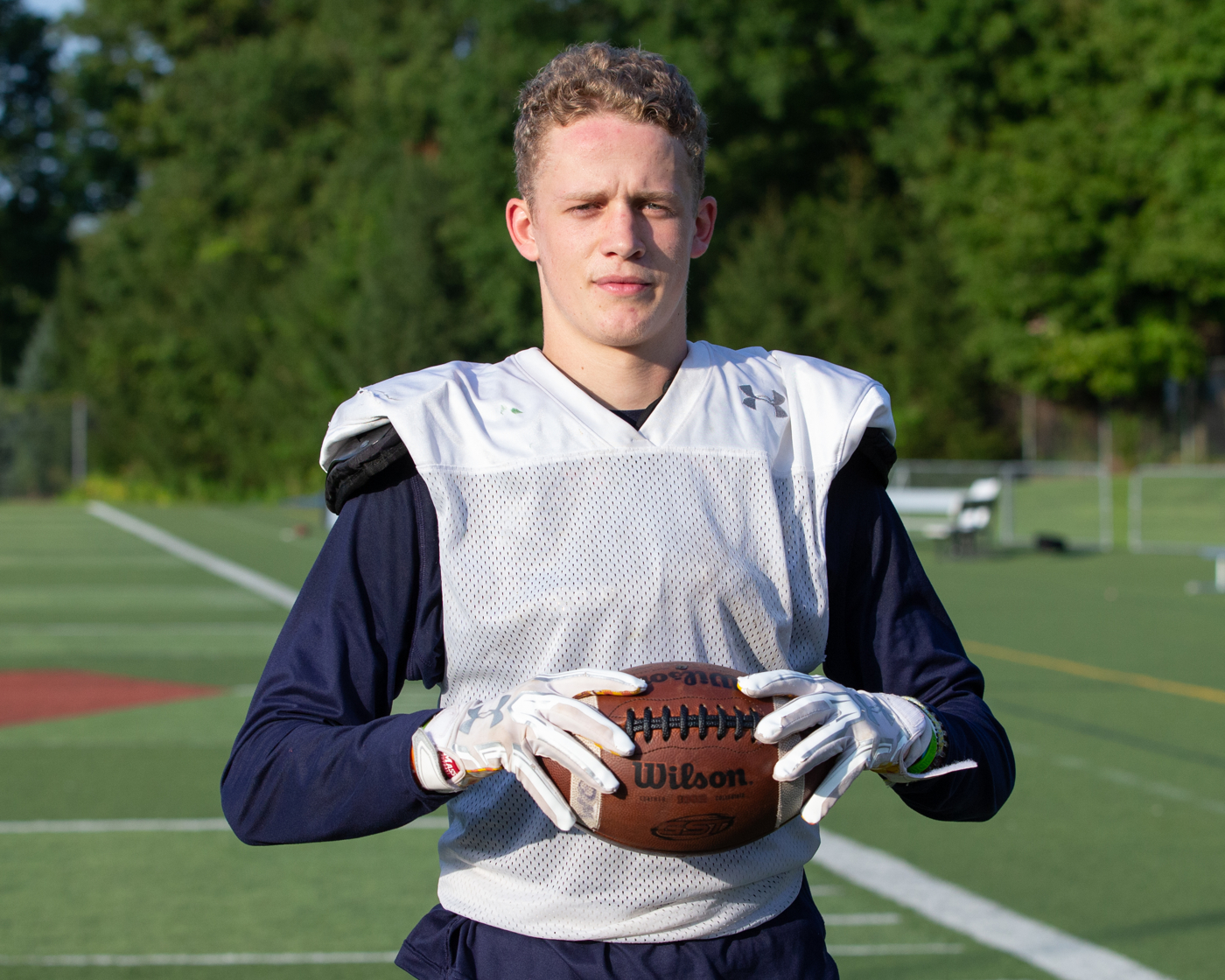Pope John football practice/headshots. - nj.com