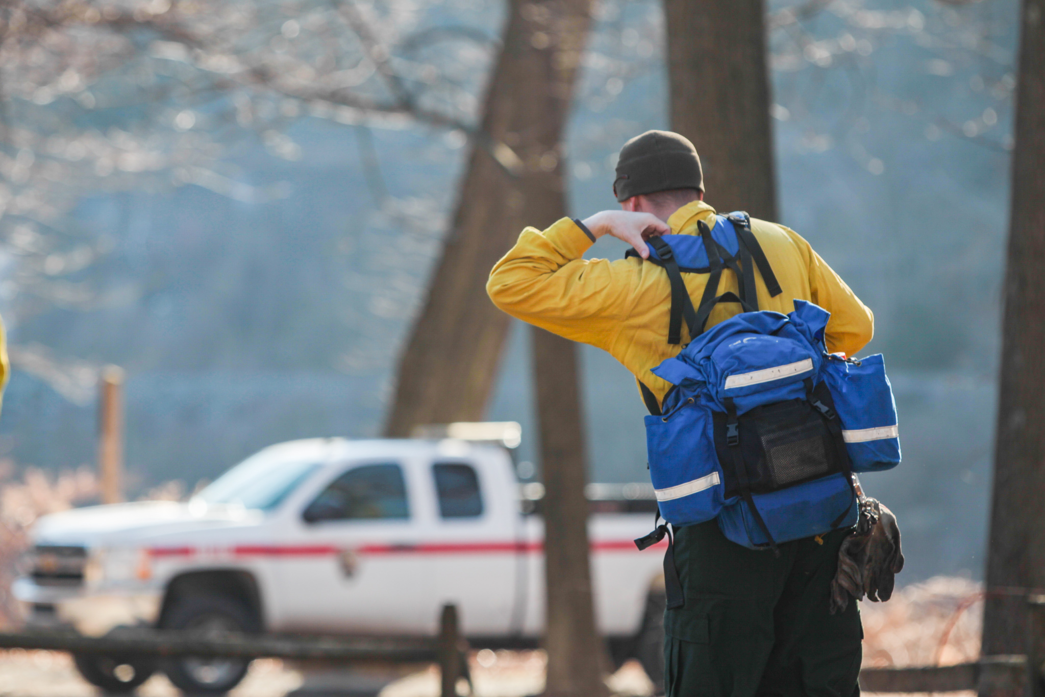 Delaware Water Gap forest fire Feb. 24, 2020 - pennlive.com