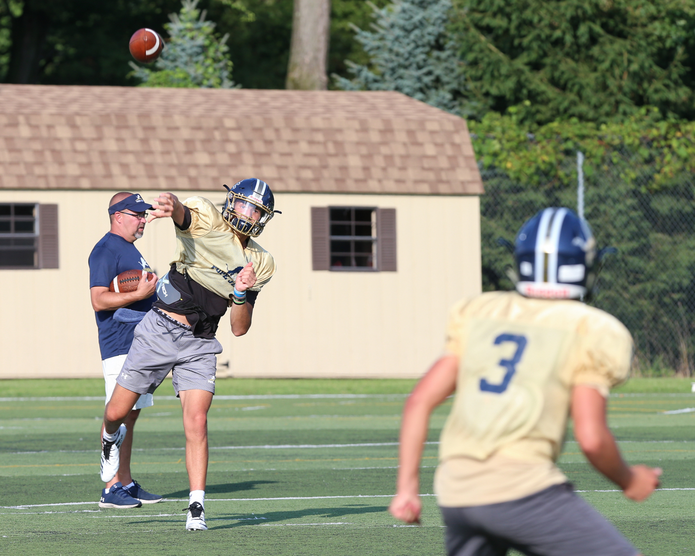 Pope John football practice/headshots. - nj.com
