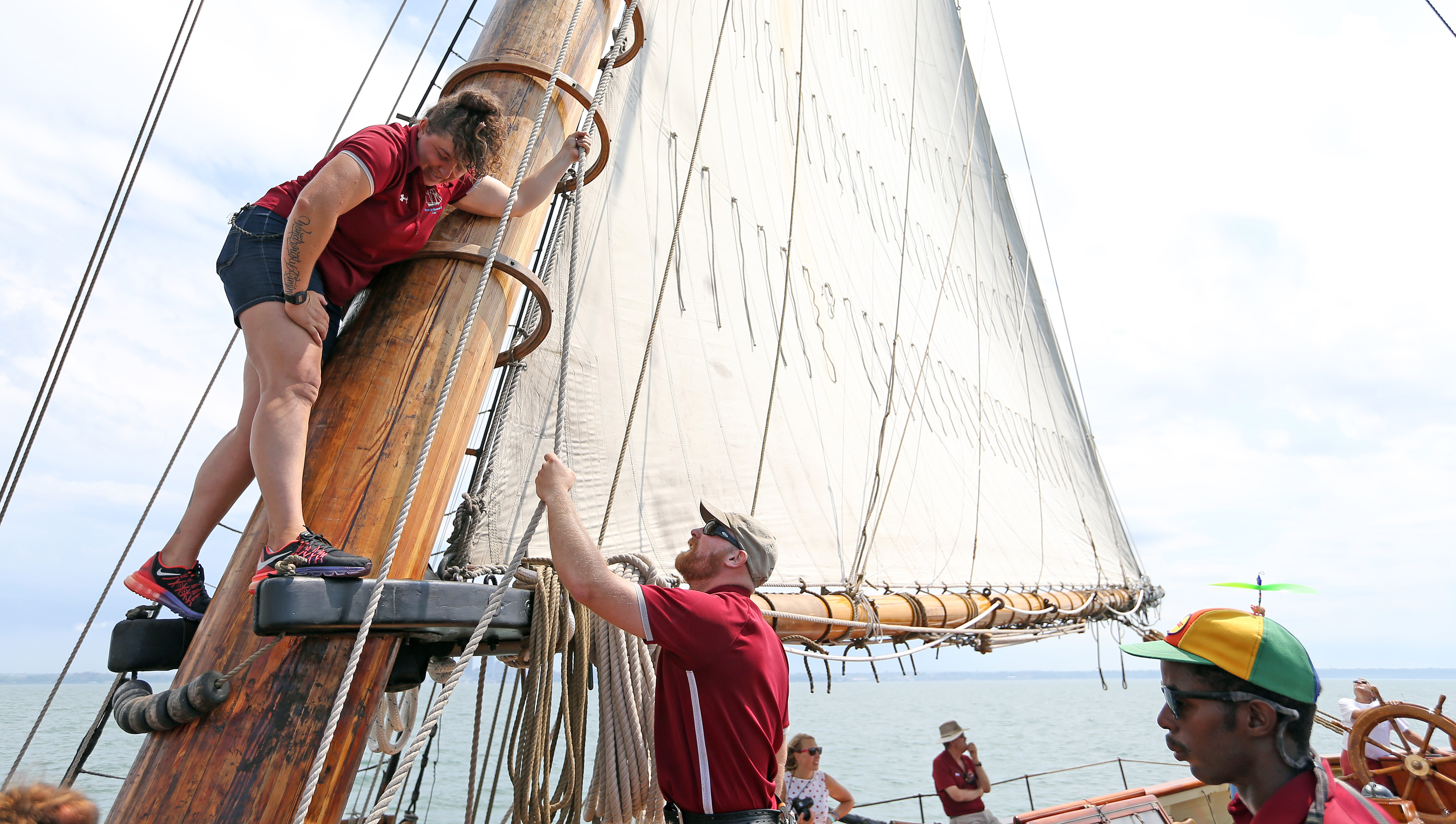 Pride of Baltimore sails in Tall Ships Festival Parade of Sails, July ...