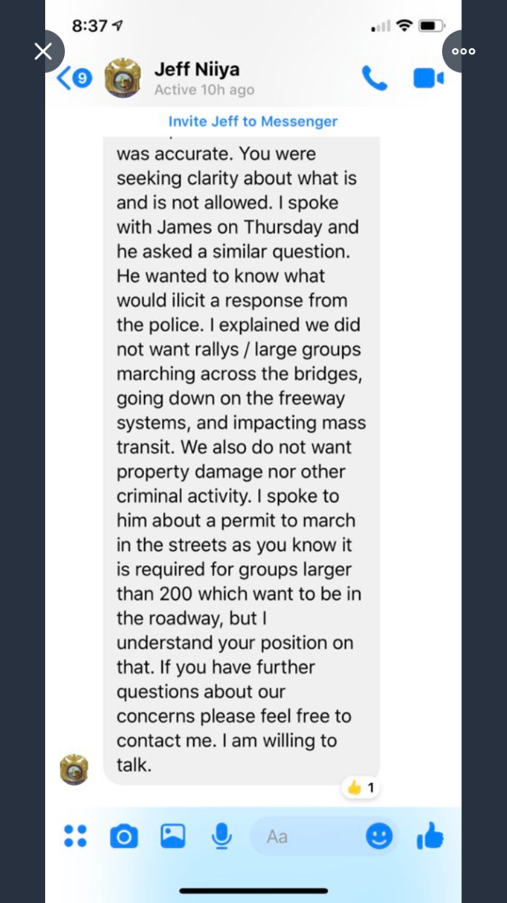 Lt. Jeff Niiya's messages to Gregory McKelvey - oregonlive.com