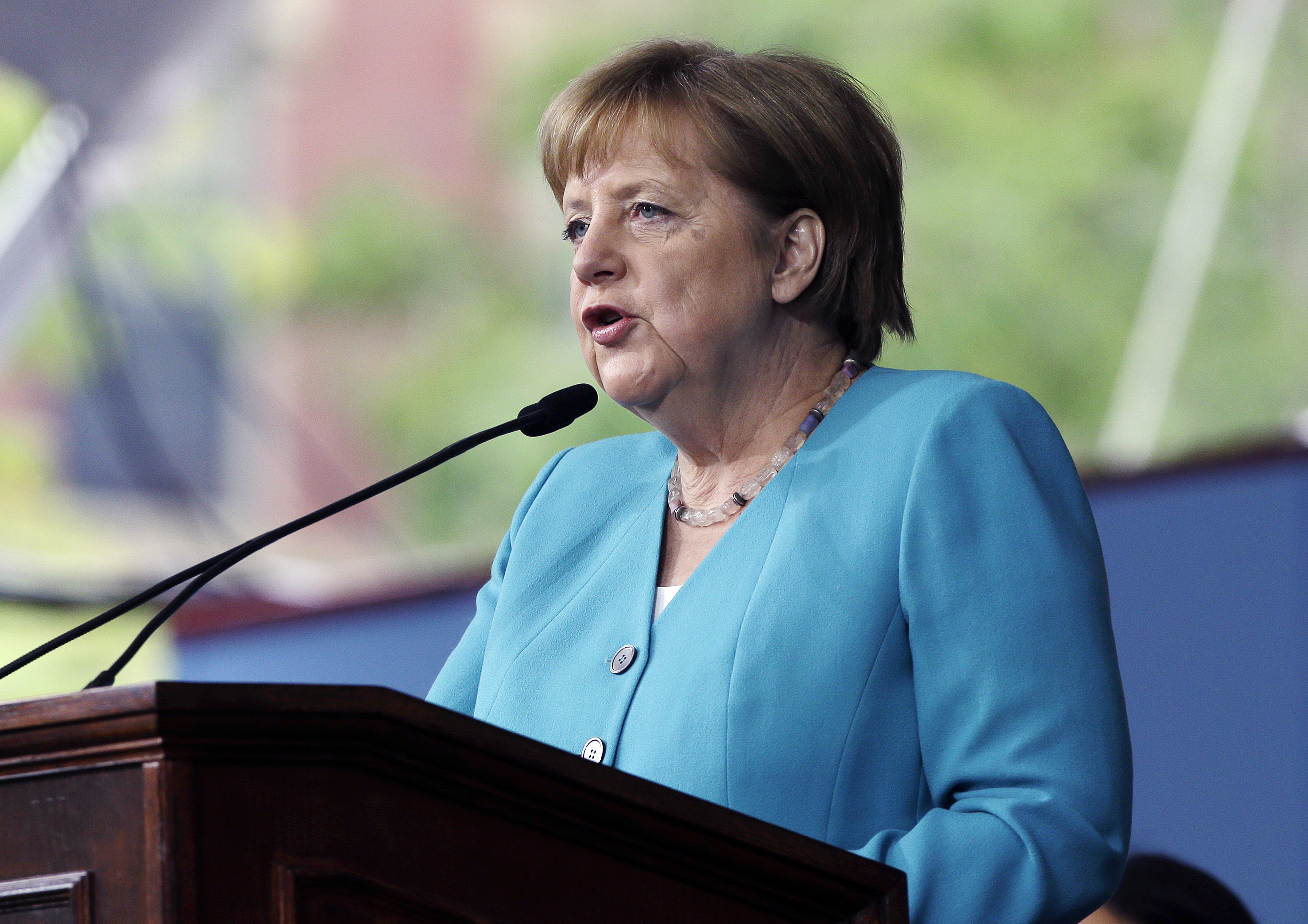 German Chancellor Angela Merkel speaks at 2019 Harvard commencement ...