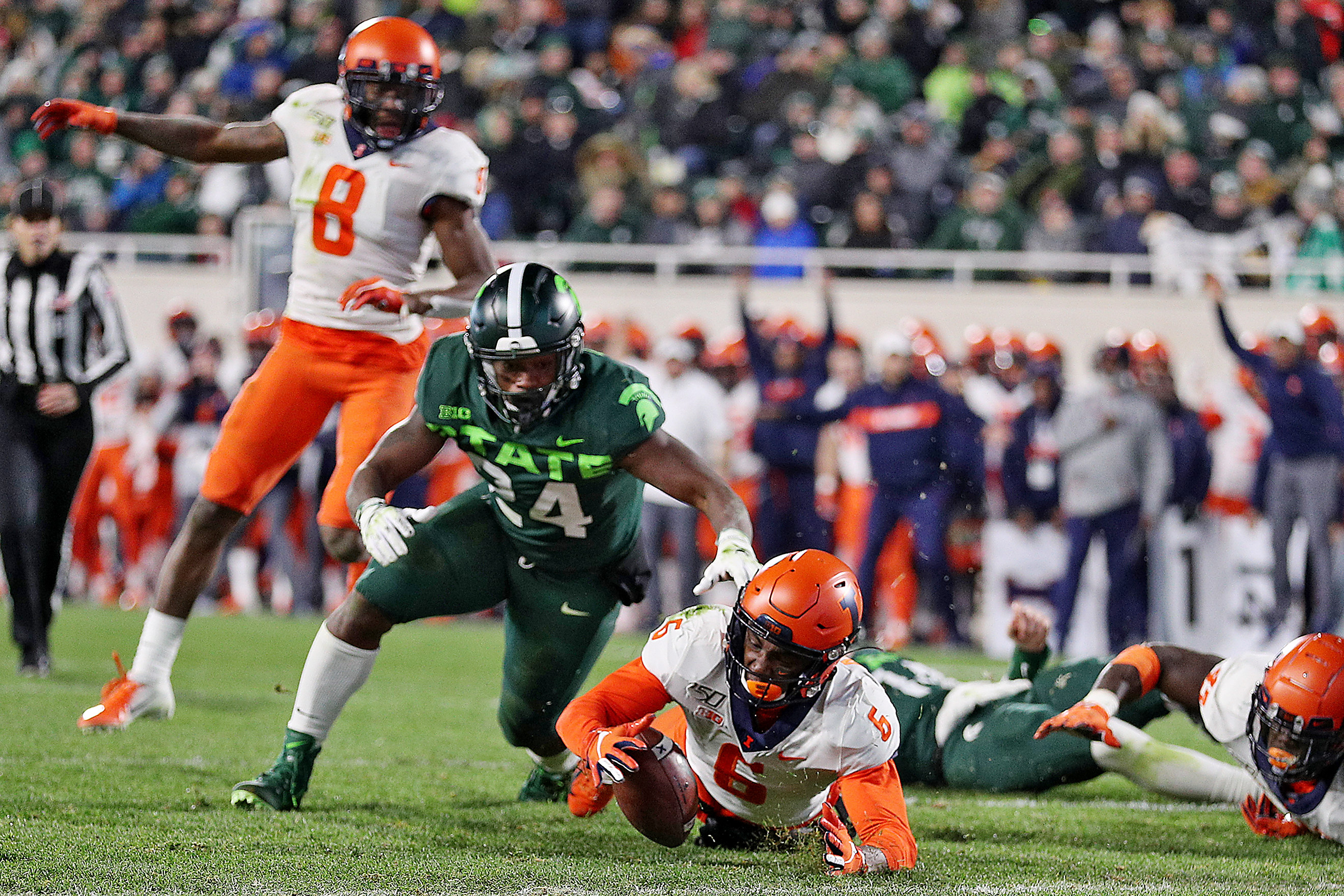 College football: Michigan State vs. Illinois - November 9, 2019 ...