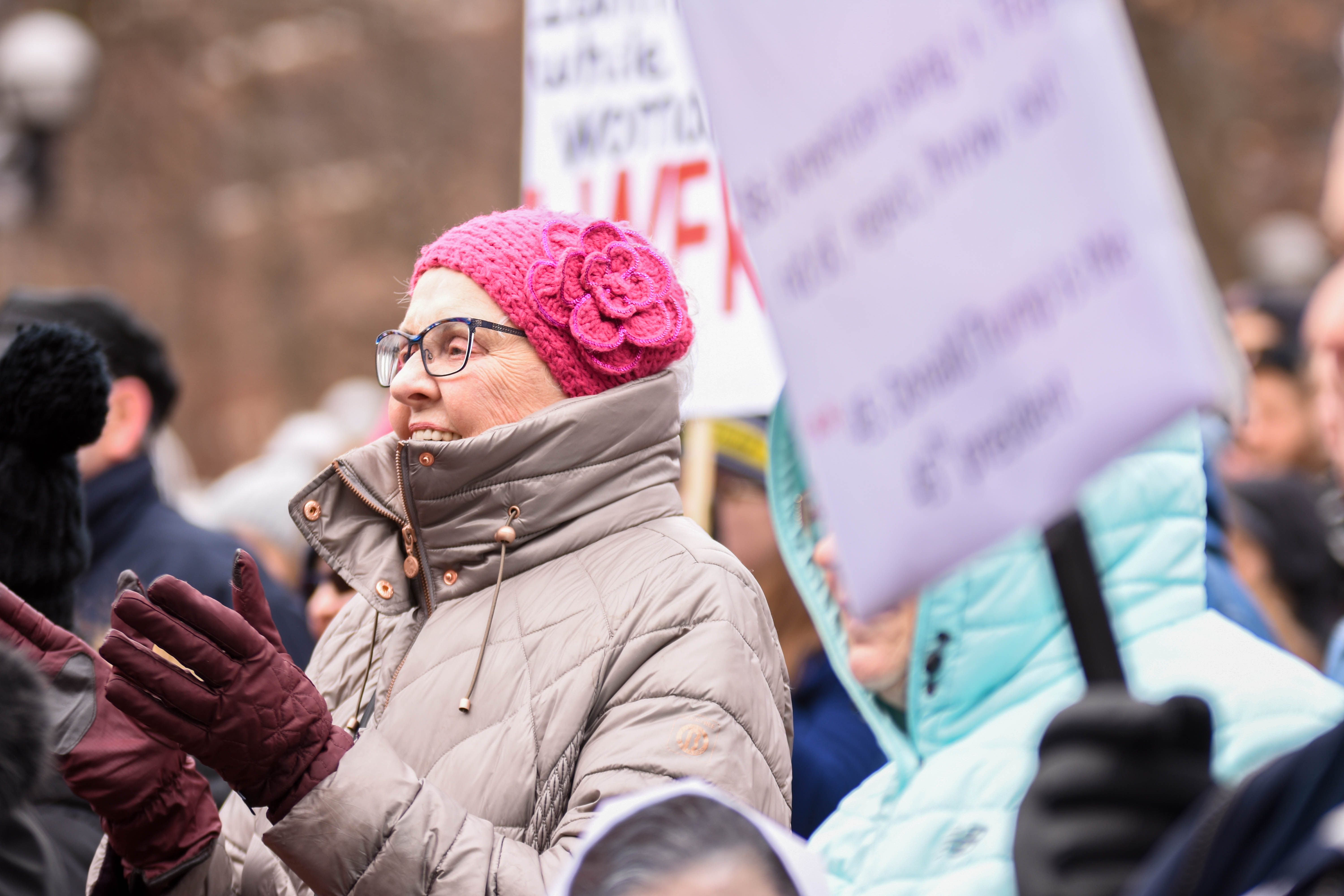 Ann Arbor Women's March throughout the campus of the University of ...