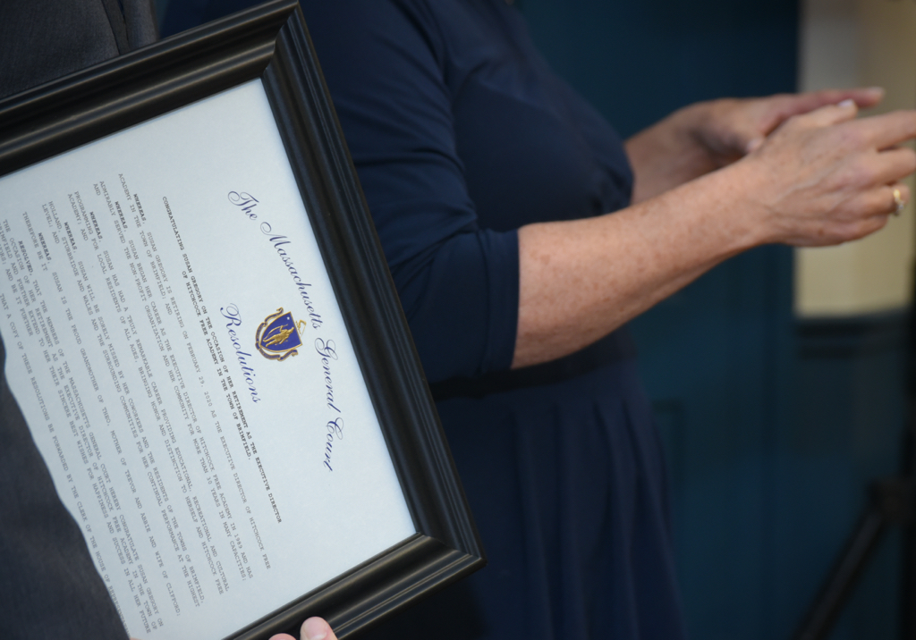 Susan Gregory honored at Hitchcock Free Academy - masslive.com
