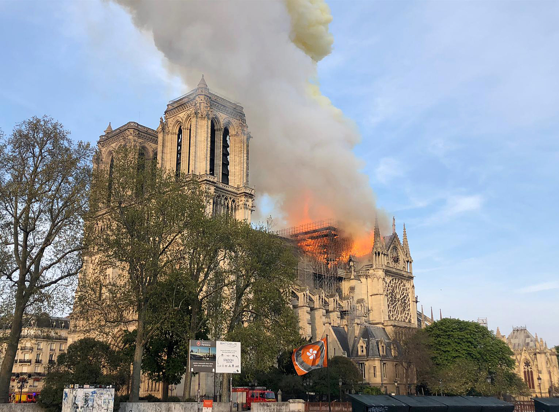 Fire torches top of Notre Dame Cathedral in Paris - syracuse.com