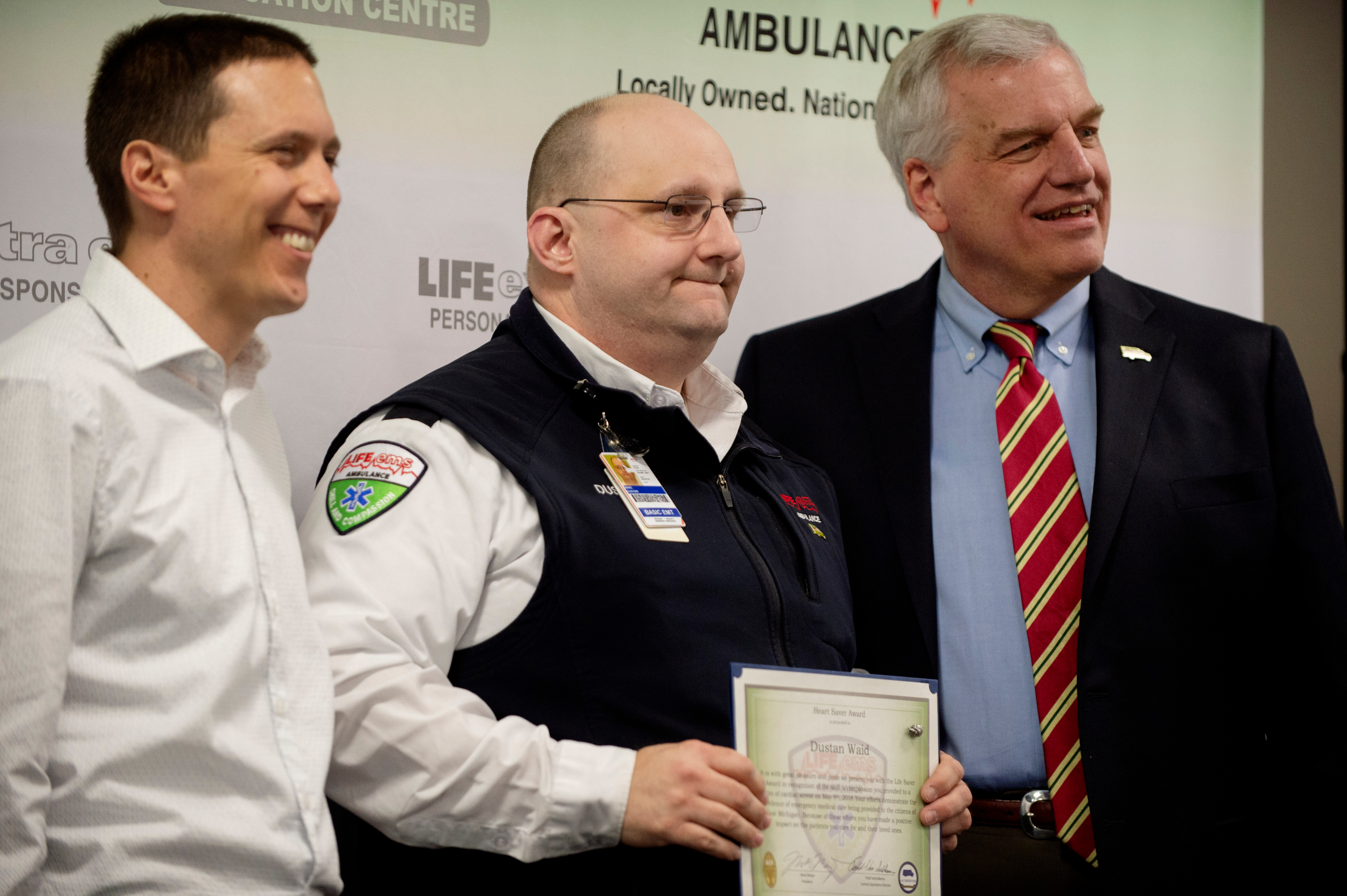 EMS personnel meet people who they helped save - mlive.com