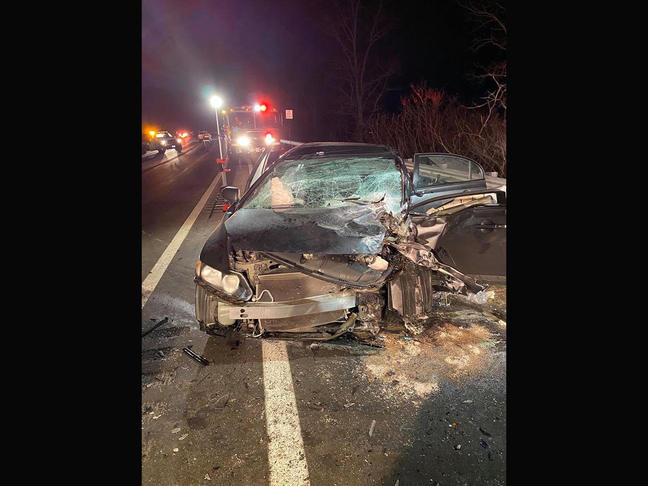 Head-on crash on Route 10 in Northfield sends 4 to hospital