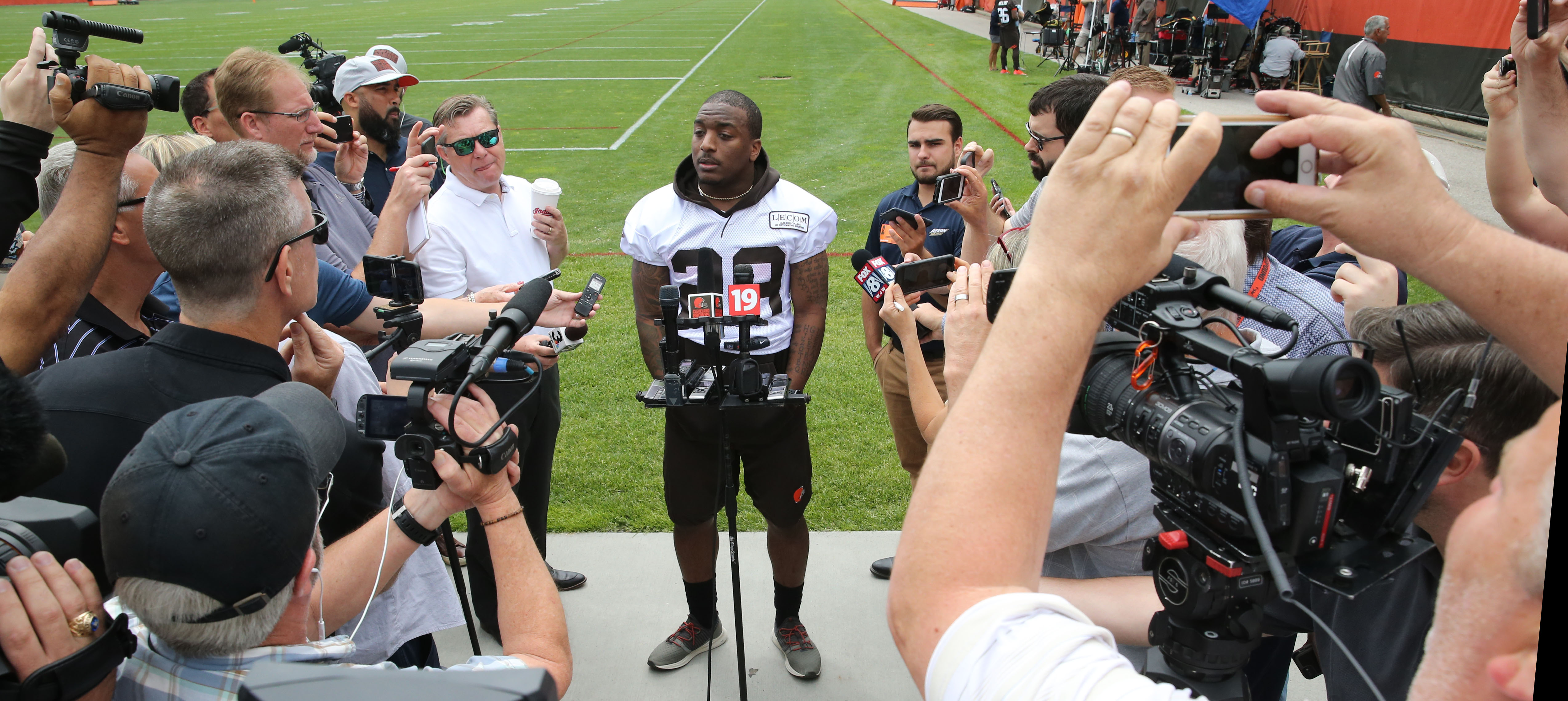 Cleveland Browns running back Duke Johnson Jr. at minicamp, June 4 ...