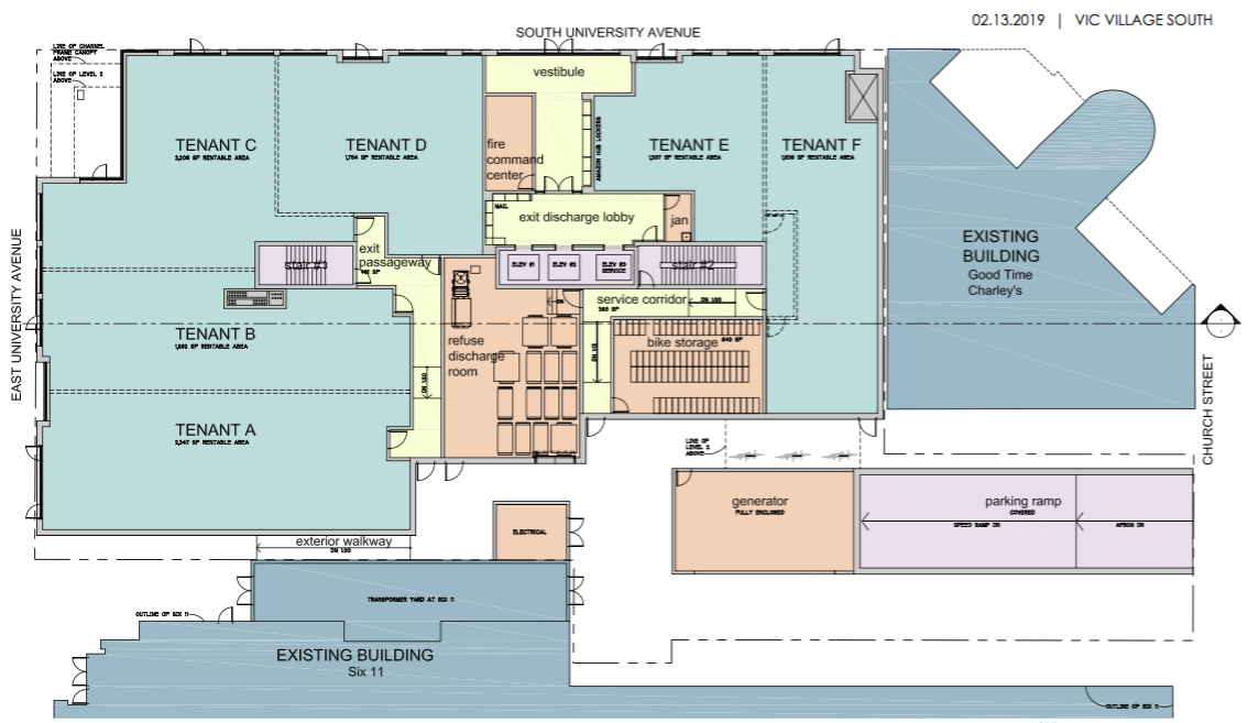 Initial design plans for 13-story high-rise called Vic Village South ...