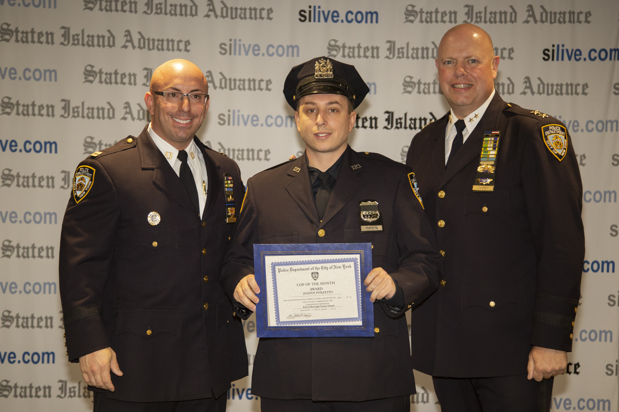 Cops honored at Police Officer of the Month ceremony - silive.com