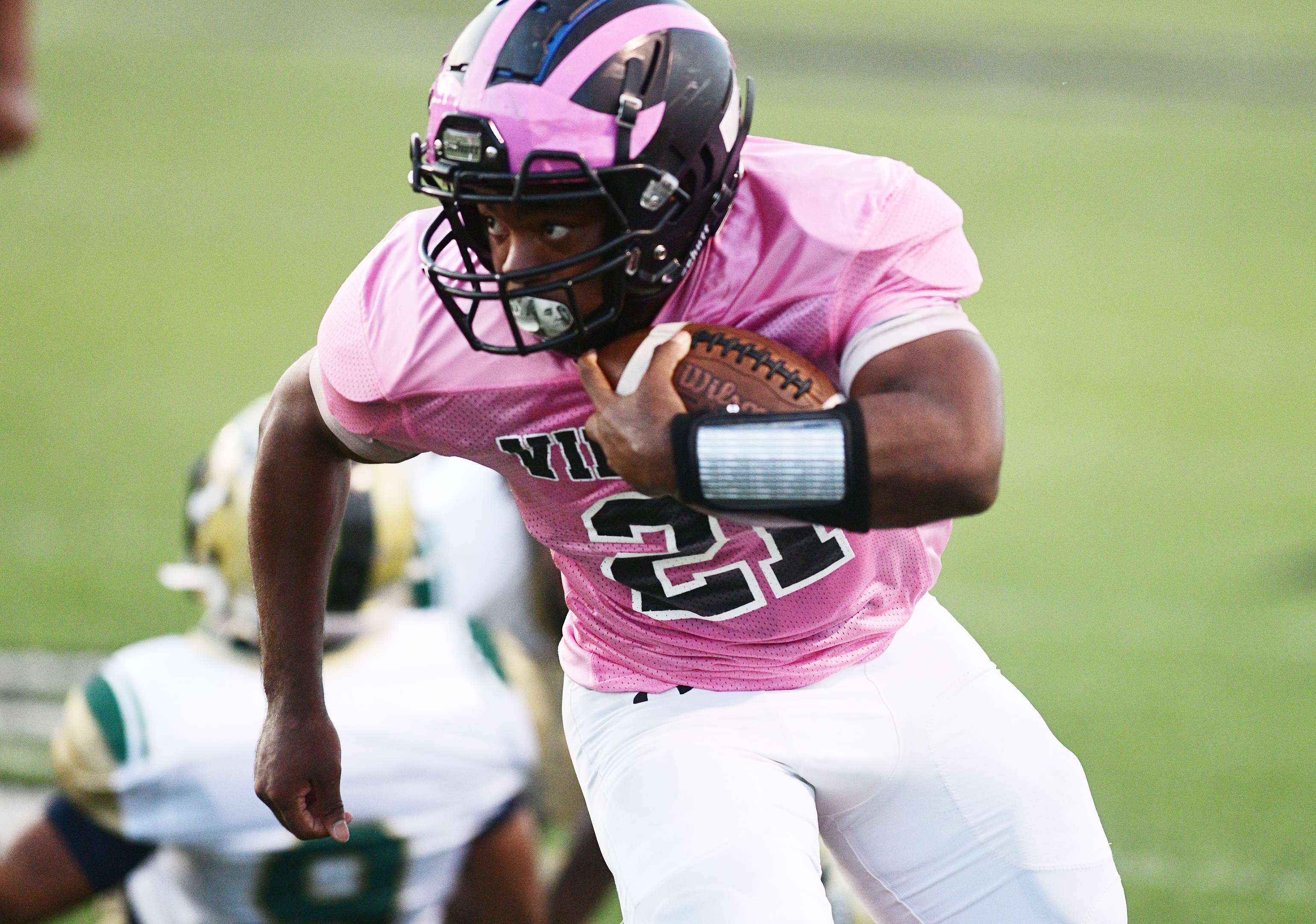 Jackson hosts Ann Arbor Huron in football on Pink Viking Project night ...