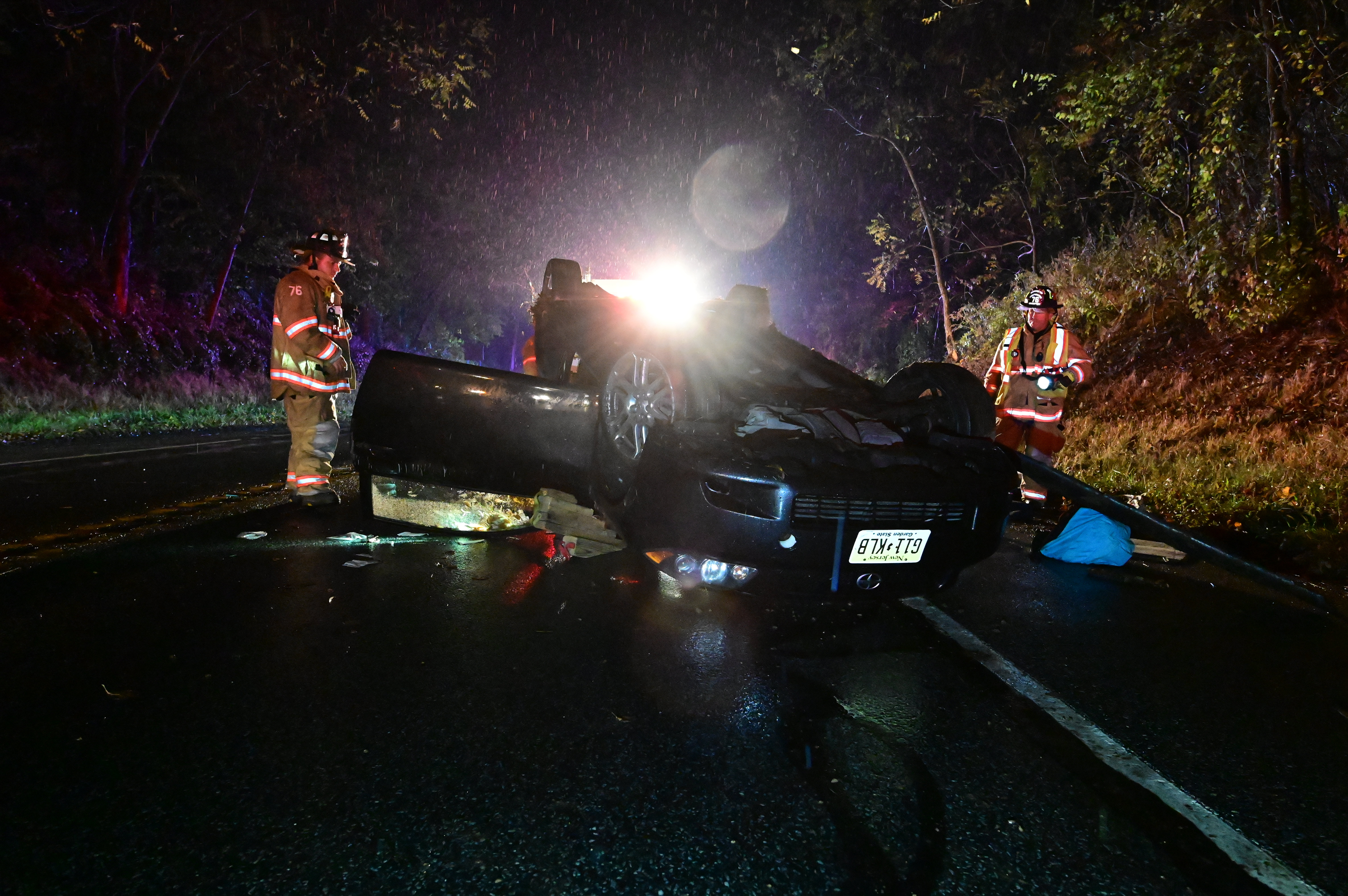 Driver injured in rollover crash that left car on its roof on Route 31 ...