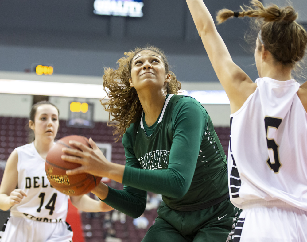 Trinity vs Delone Catholic in District 3-3A girls basketball ...