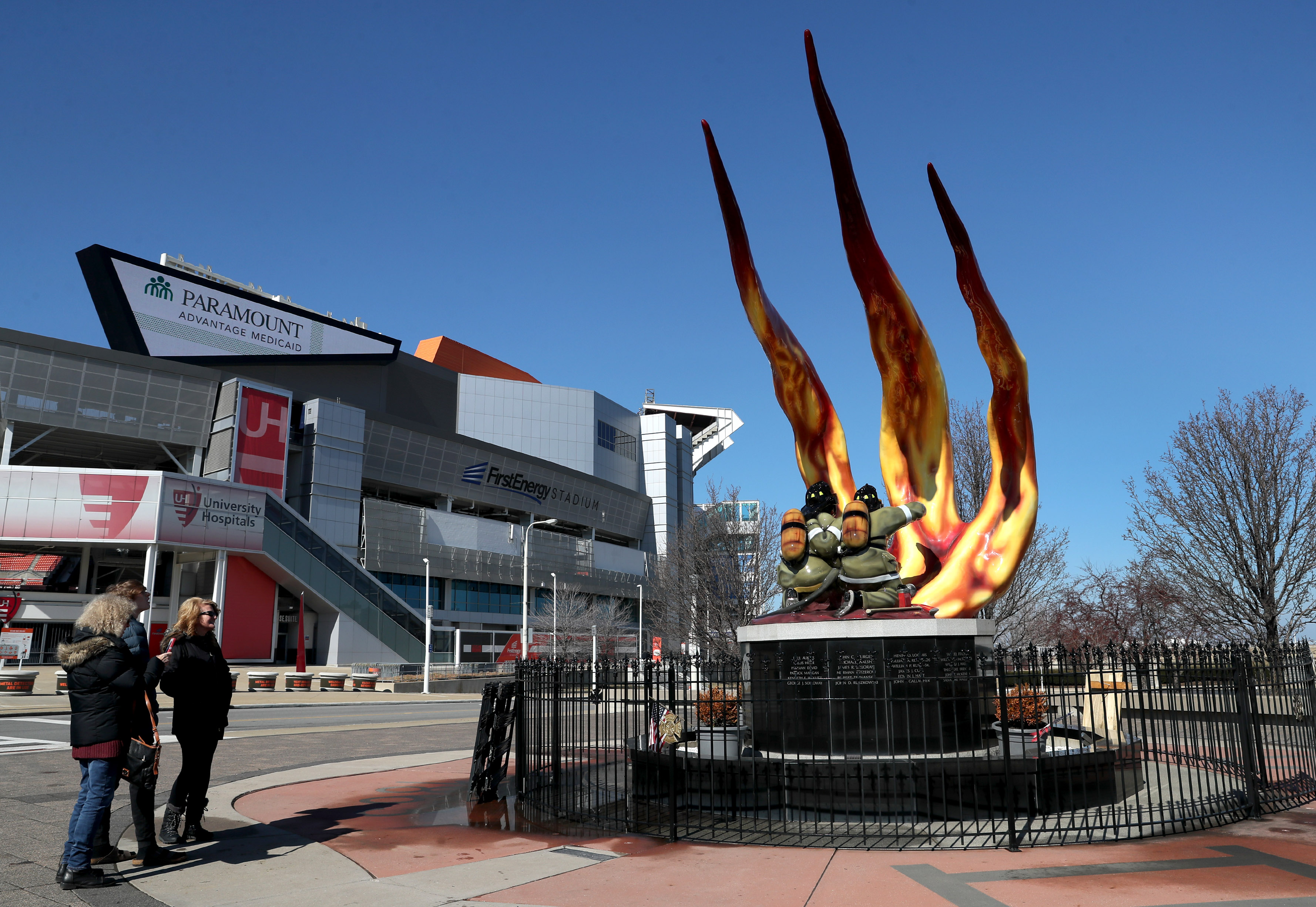 Cleveland Firefighters Memorial figures restored and installed ...