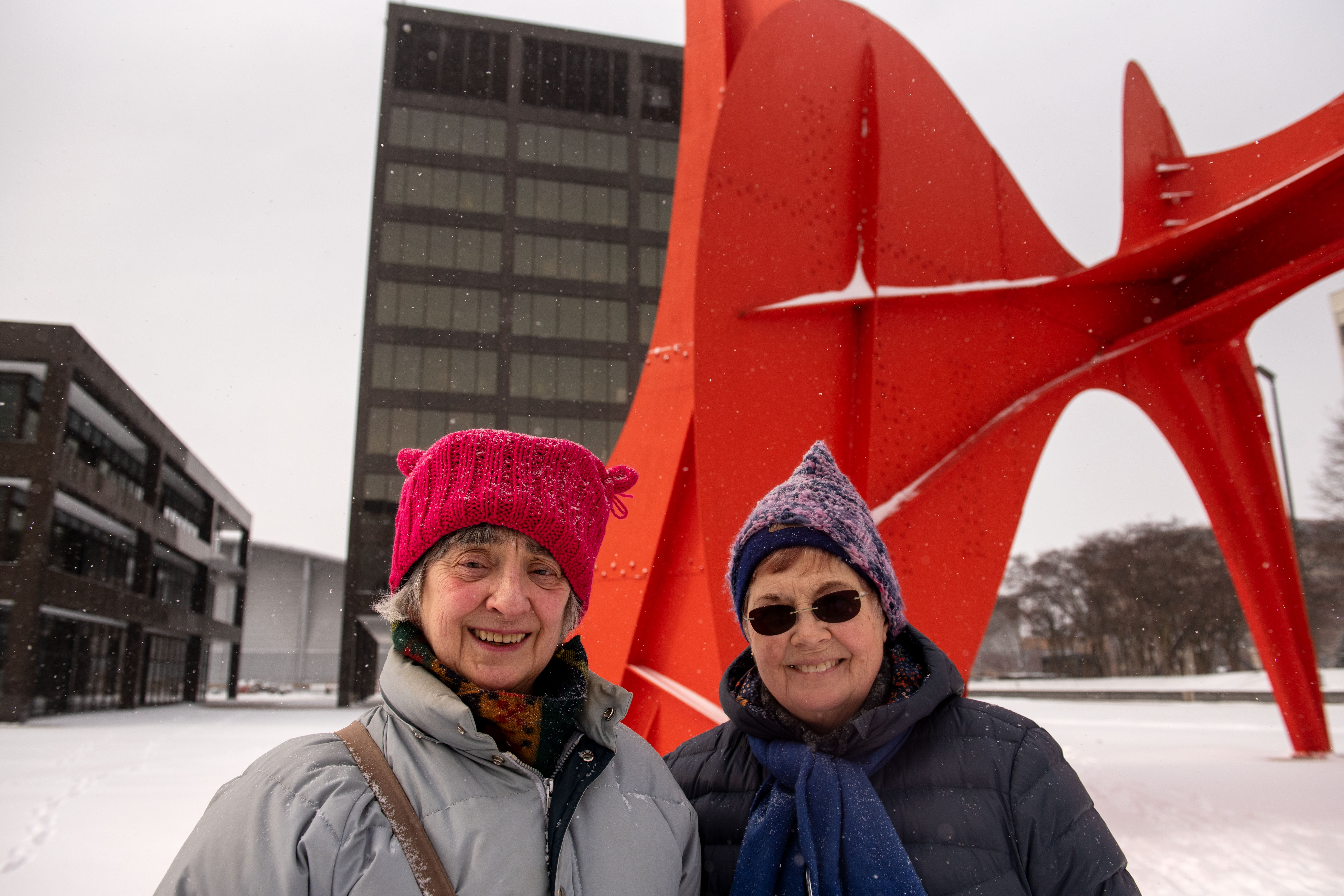Allies come together at Calder Plaza for Women's March in Grand Rapids ...
