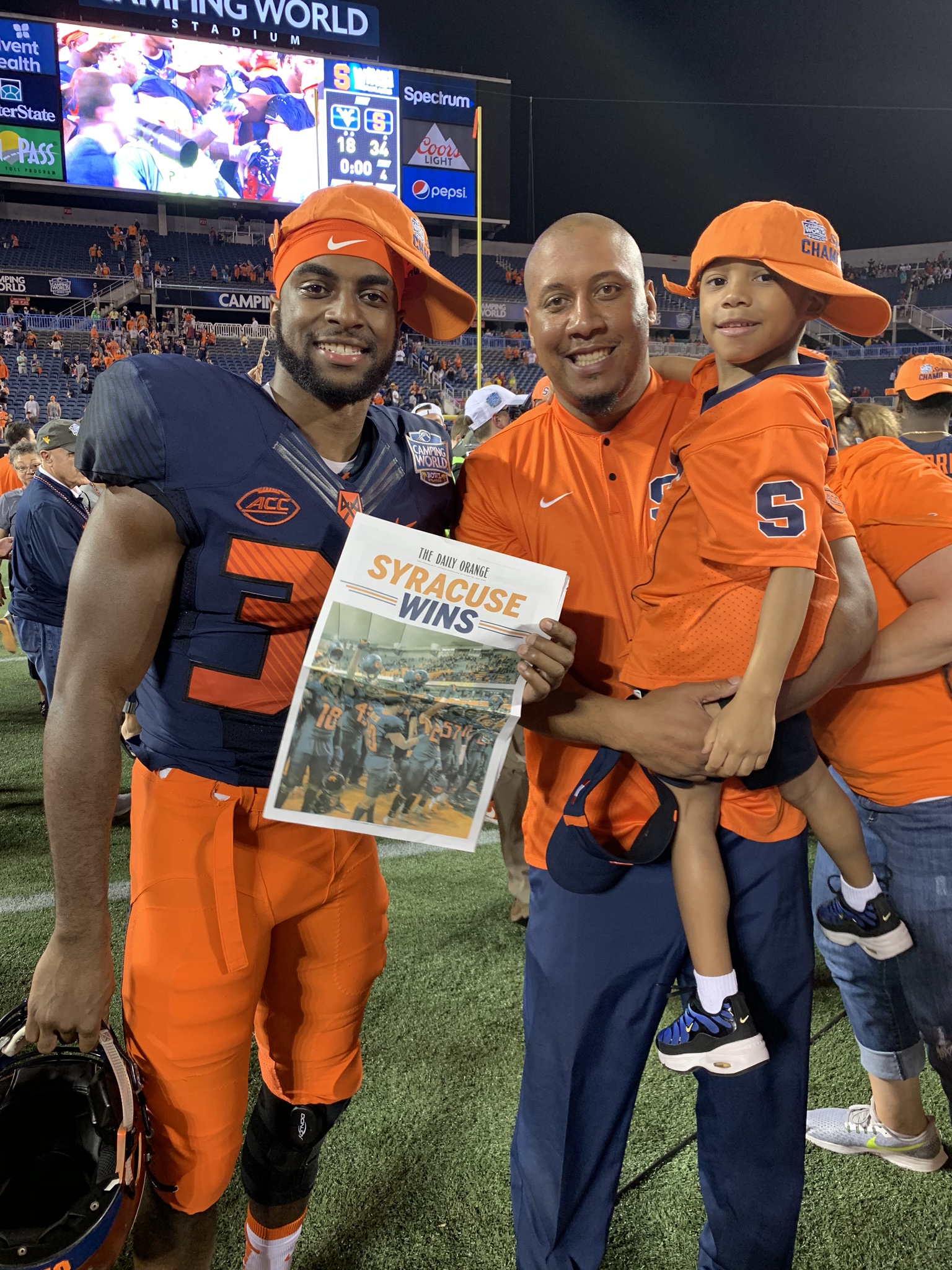 Syracuse football player Eric Coley and his family - syracuse.com