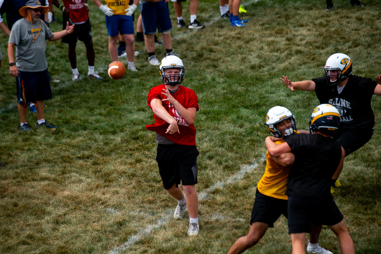 First day of football practice at Saline High School - mlive.com