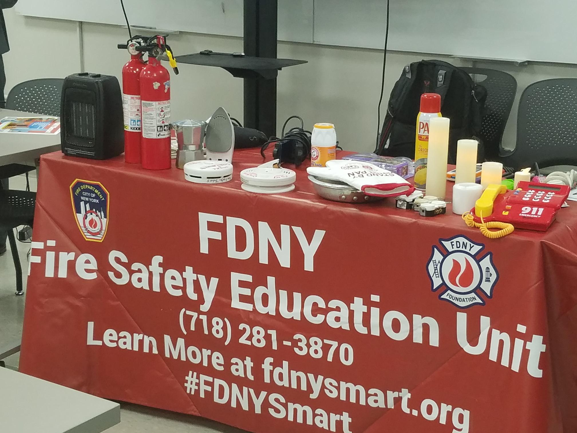FDNY fire instructors teach fire safety education to ACS workers ...