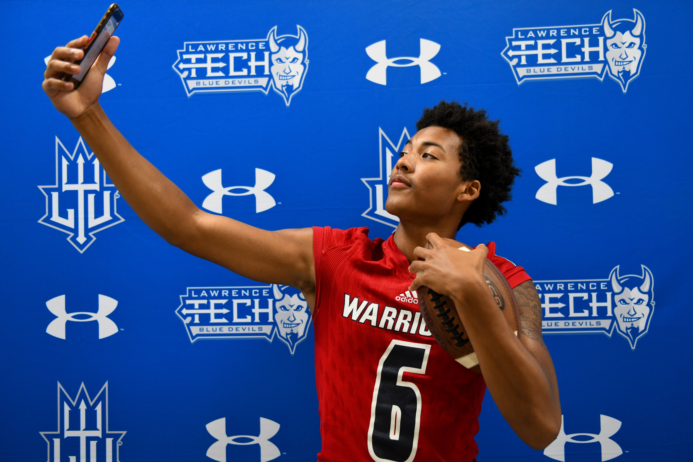 2019 Detroit area high school football media day at Lawrence Tech ...