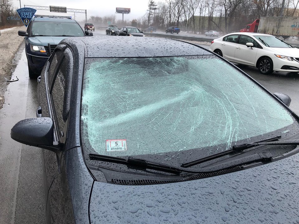 Police warn drivers to clear snow from vehicles after 4 windshields ...