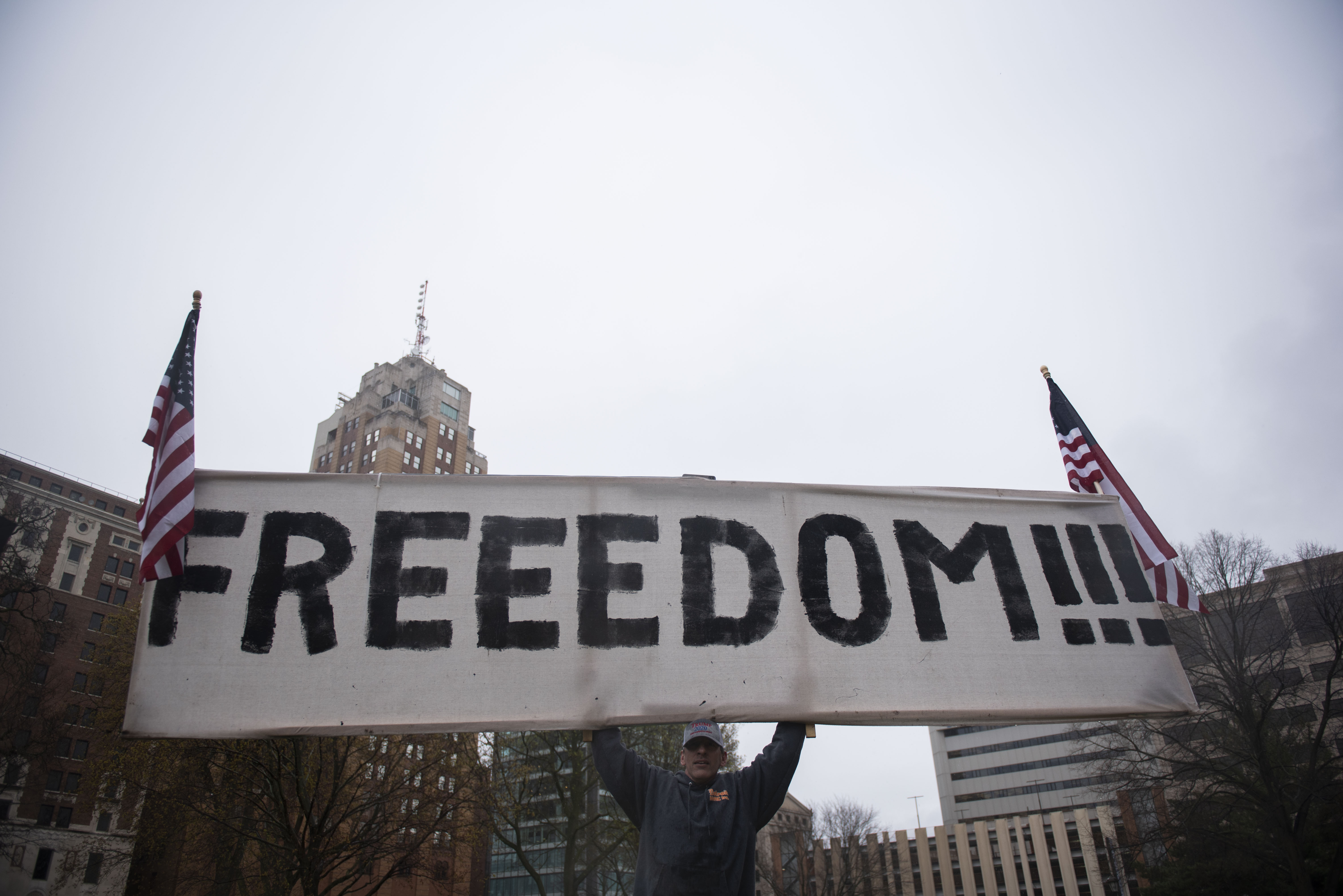 Signs from "American Patriot Rally on Capitol Lawn" in Lansing Michigan ...