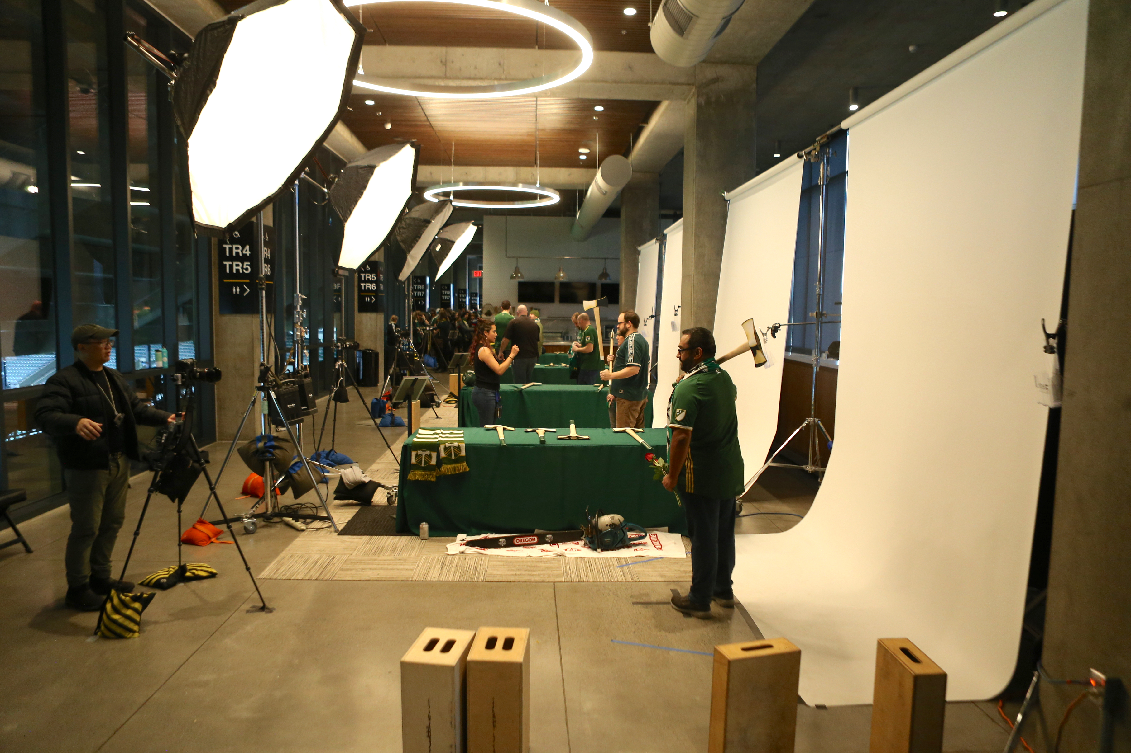Behind the scenes at the Portland Timbers fan axe photoshoot ...