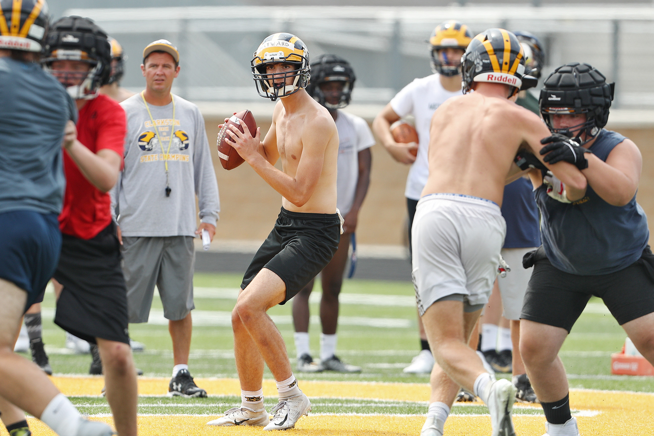Clarkston's first football practice of 2019 season - August 12, 2019 ...